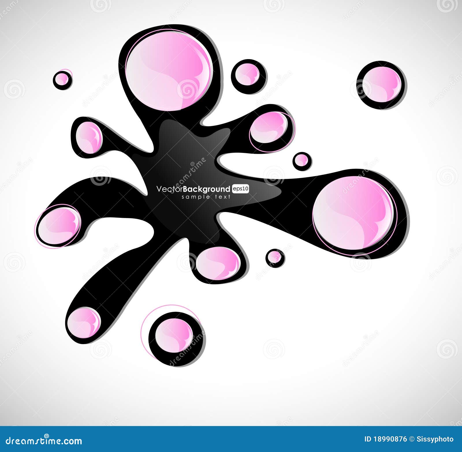 Black ink blot stock vector. Illustration of inky, graphic - 18990876