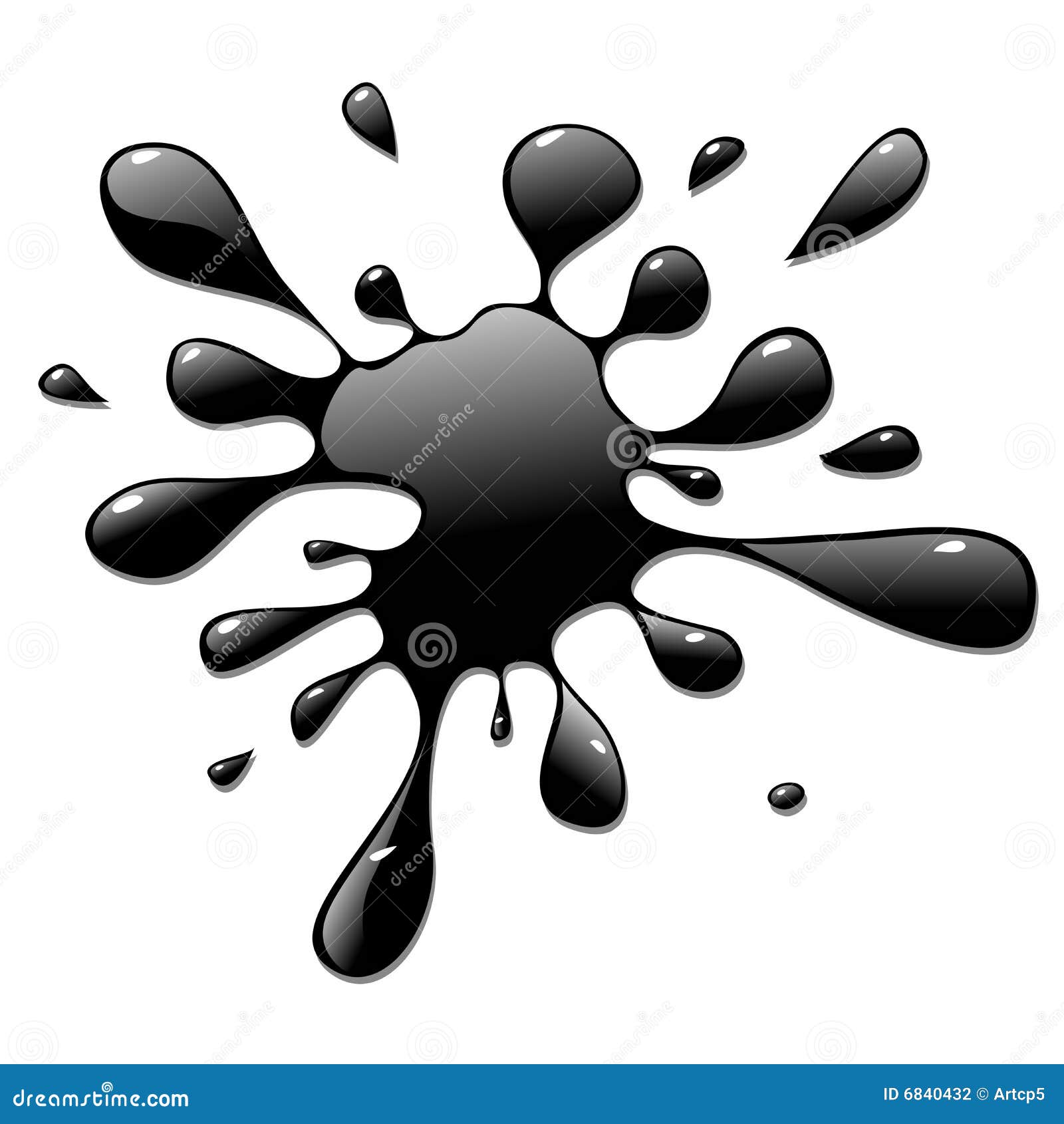 Black Ink Blot Stock Photography - Image: 6840432