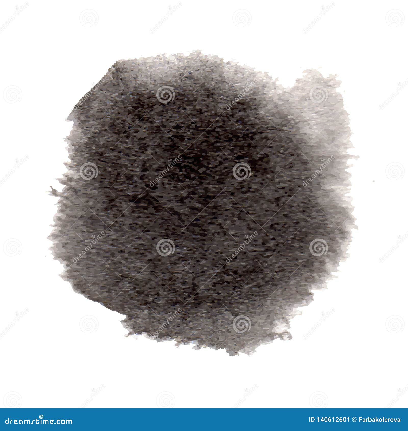 Black Ink Blot Isolated on a White Background. Grunge Texture Stock ...