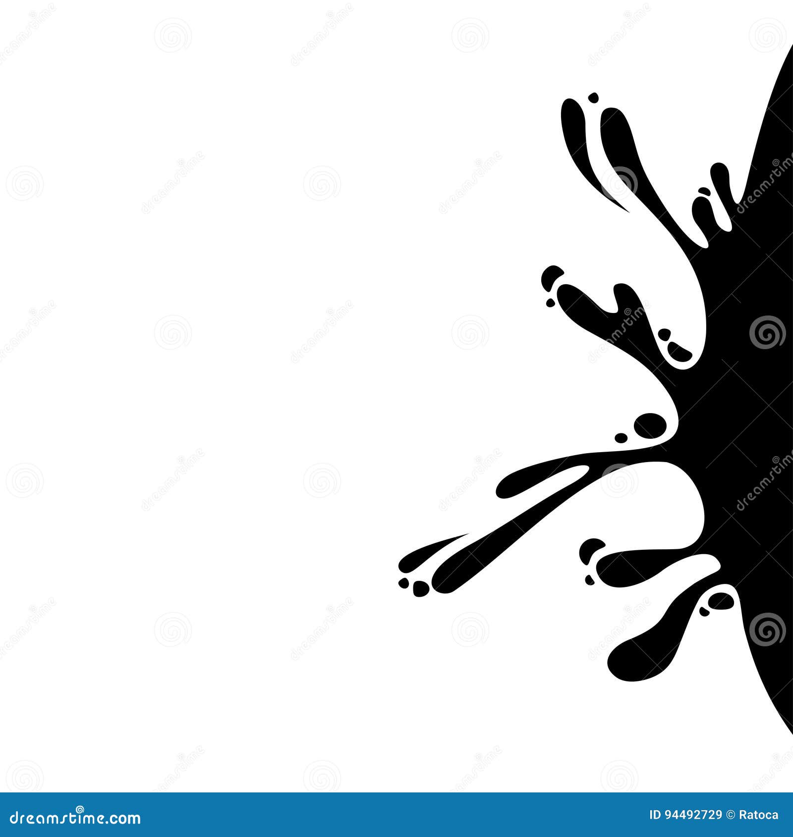 Black ink design stock vector. Illustration of stain - 94492729