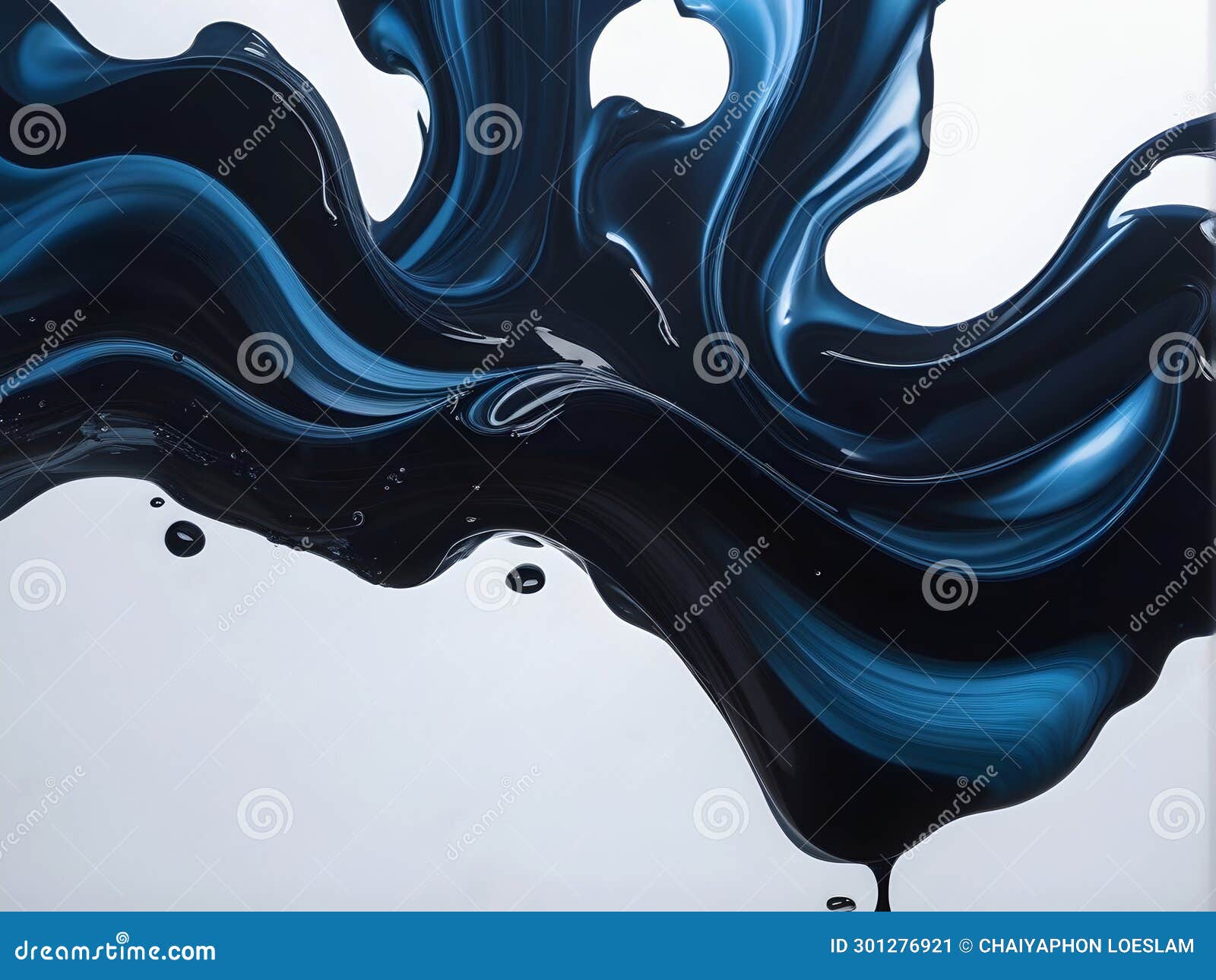 Black Ink Dripping on Water for Background and Texture Stock ...