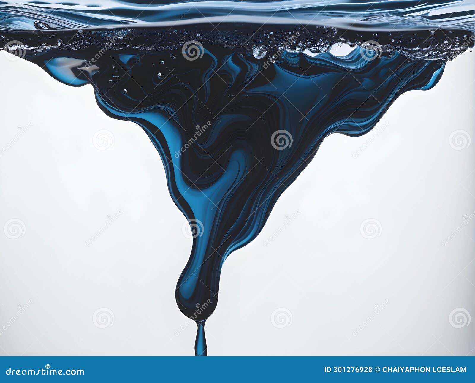 Black Ink Dripping on Water for Background and Texture Stock ...