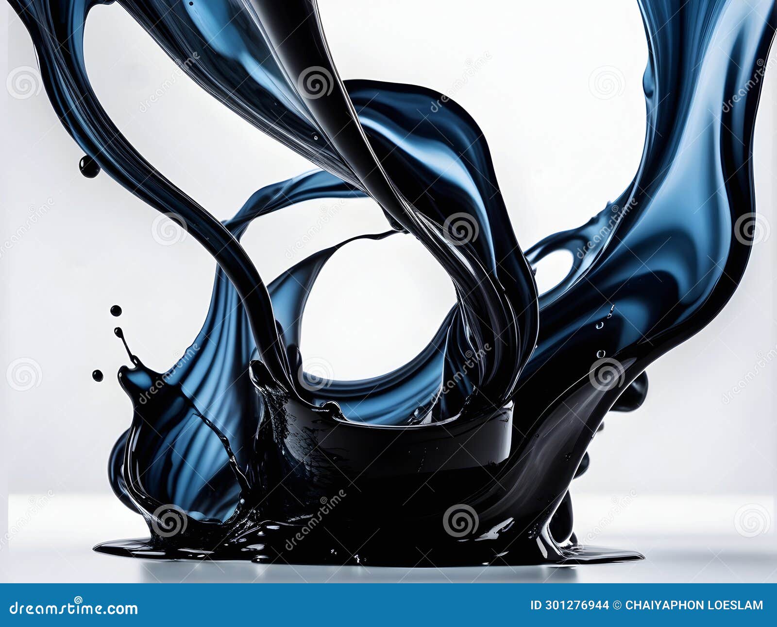 Black Ink Dripping on Water for Background and Texture Stock ...