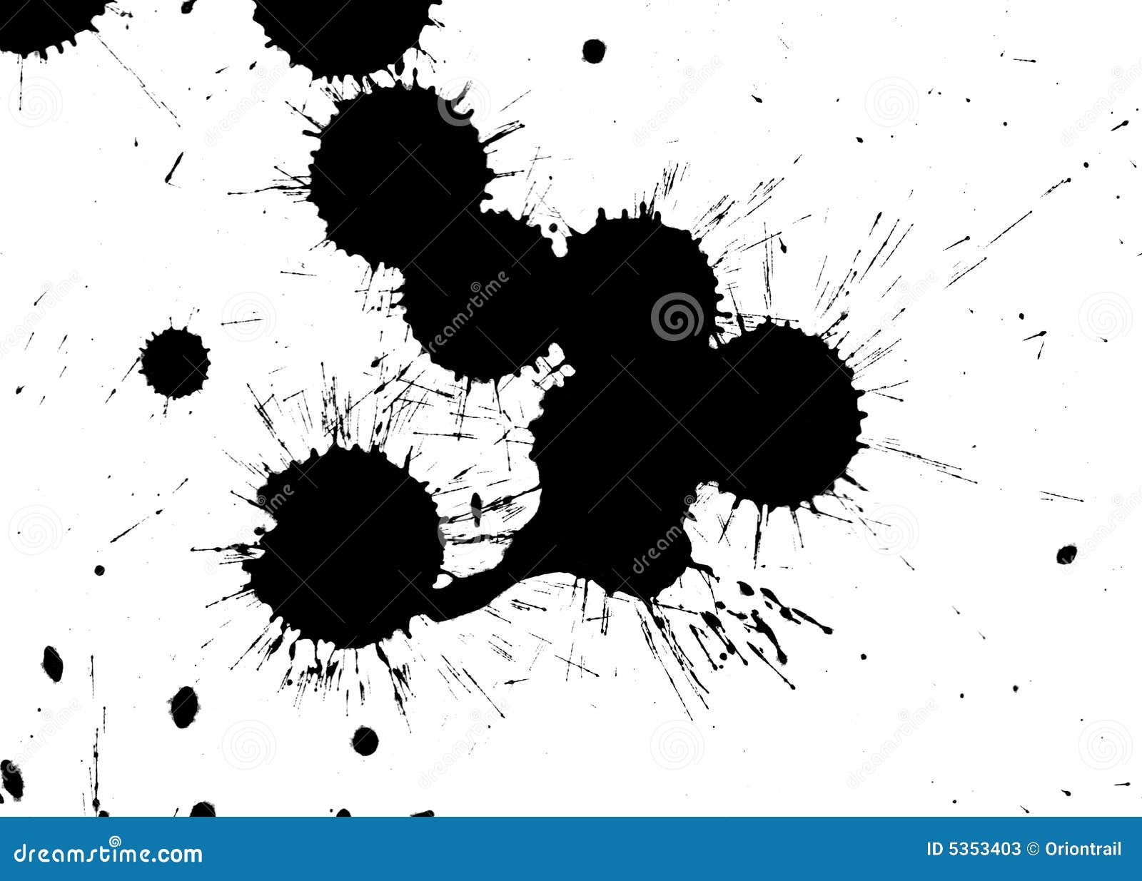 Black ink drips stock illustration. Illustration of splatter - 5353403