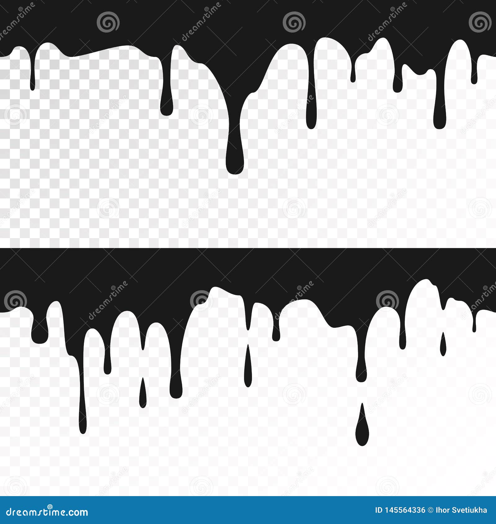 Black Ink Drips. Seamless Dripping Paint Texture Stock Vector ... Black Ink Drips. Seamless Dripping Paint Texture Stock Vector ...