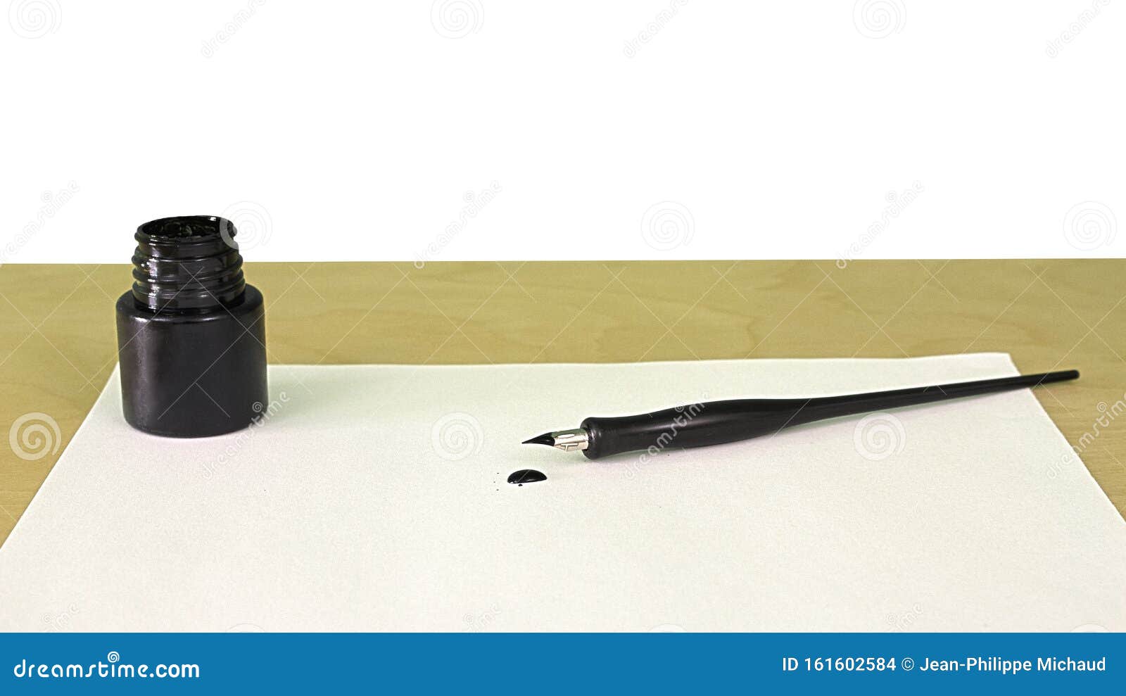 Black ink drop on a sheet stock photo. Image of black - 161602584