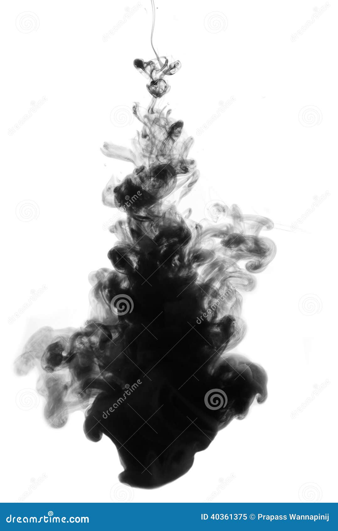 Black ink drop in water stock image. Image of concept - 40361375