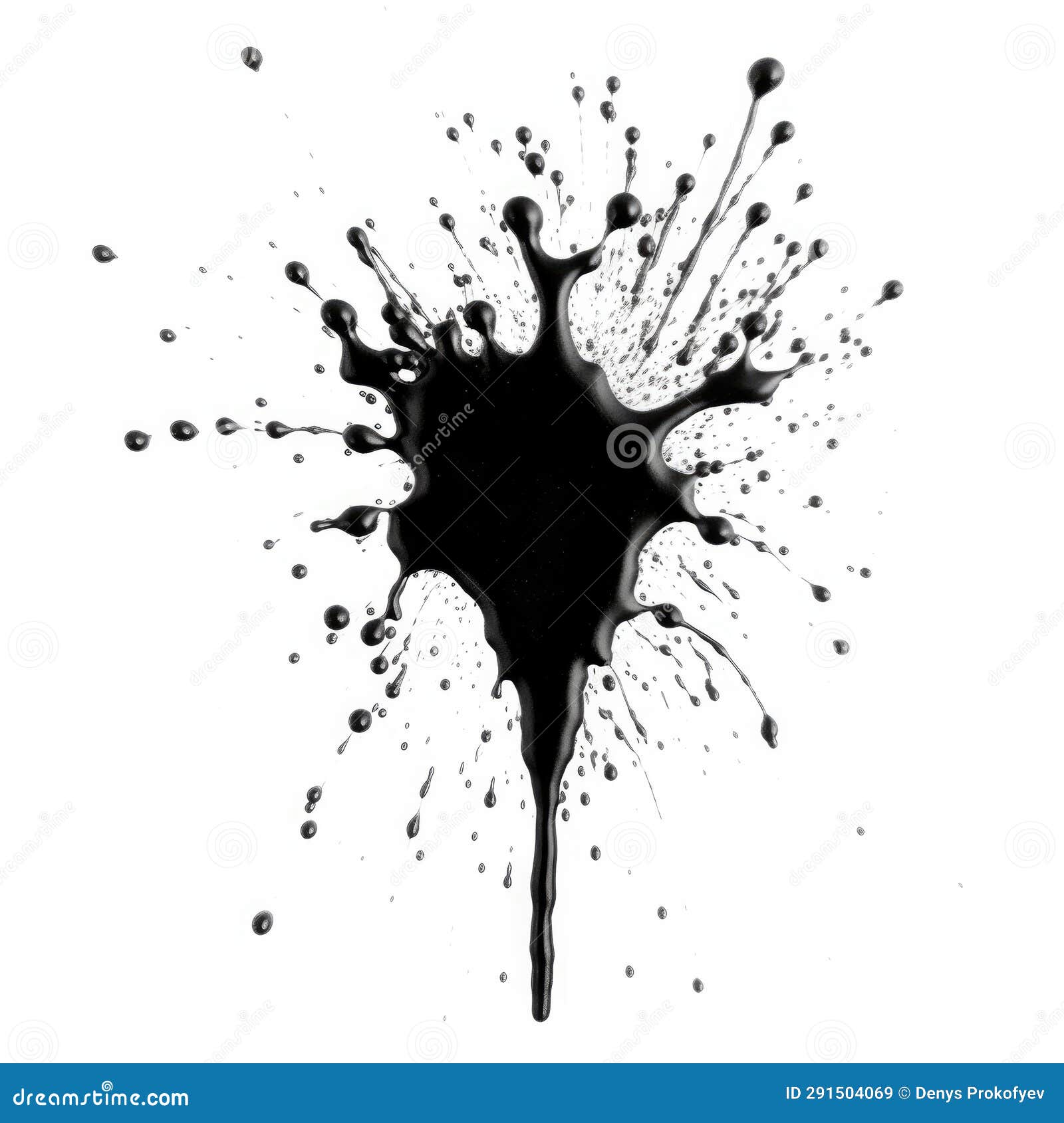 Black ink drop on white stock illustration. Illustration of droplet ...
