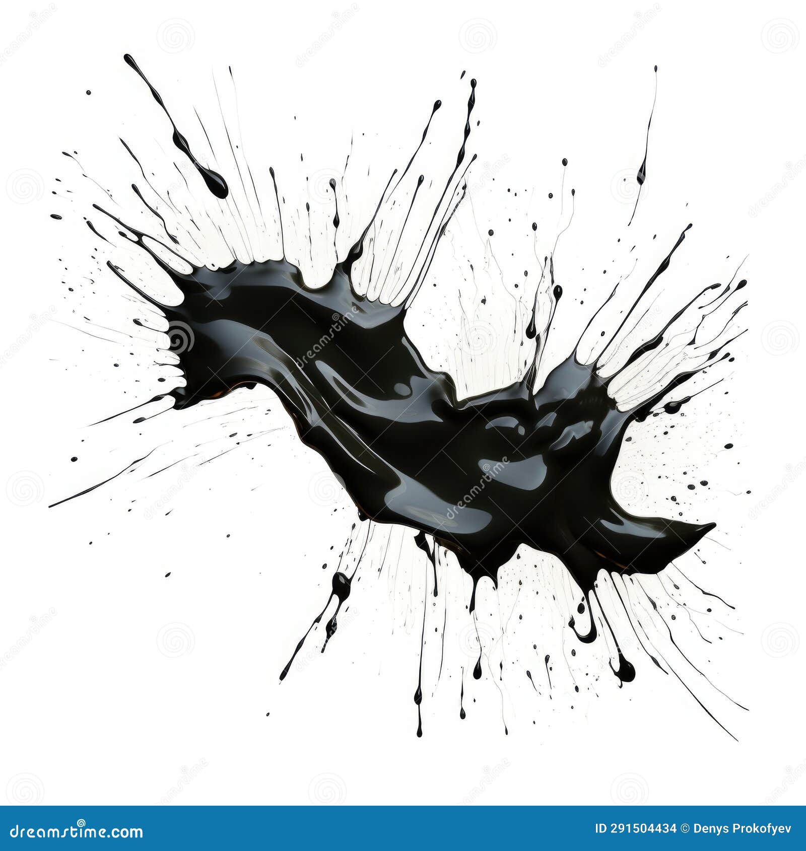 Black ink drop on white stock illustration. Illustration of dripped ...