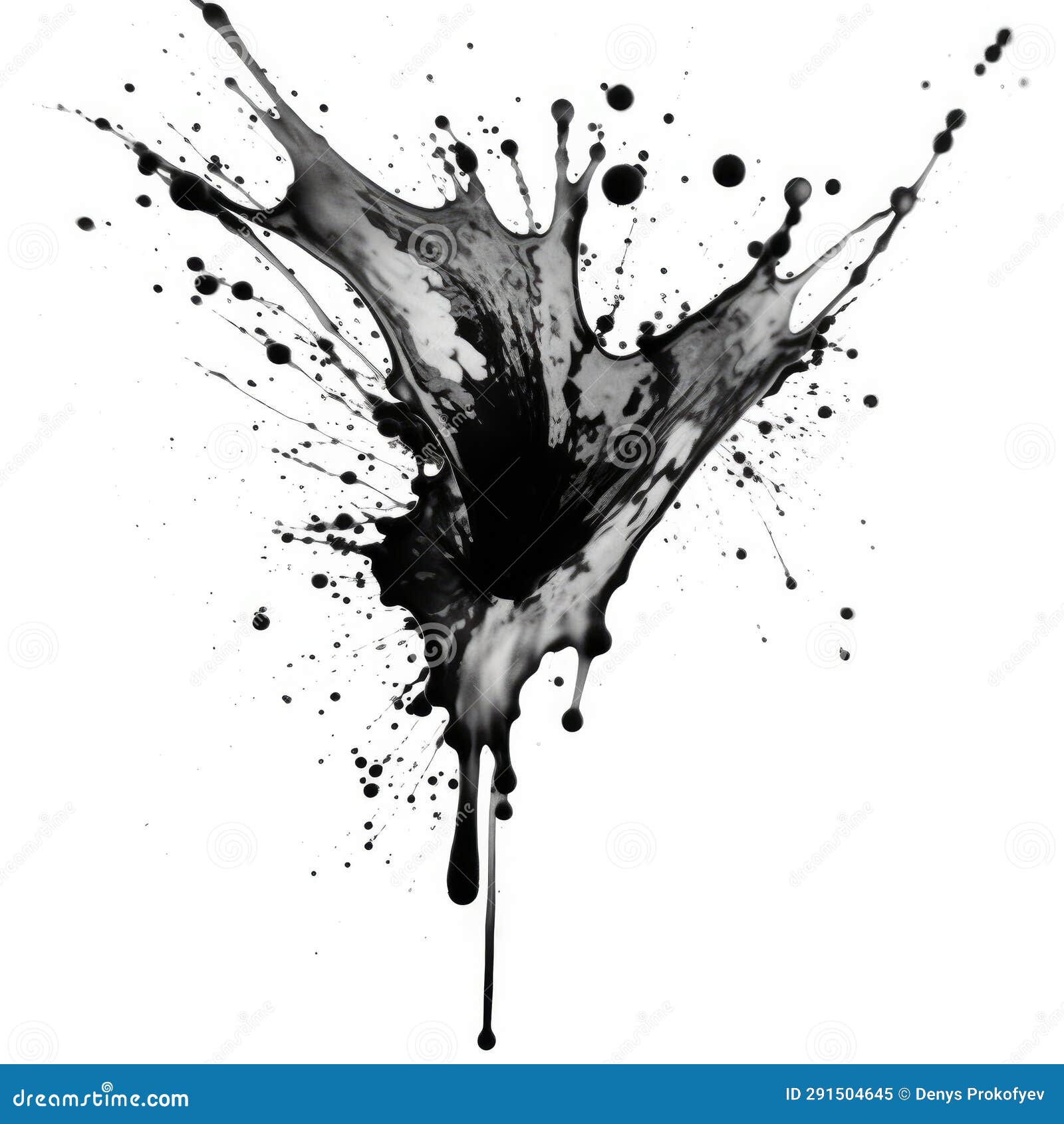 Black ink drop on white stock illustration. Illustration of isolated ...