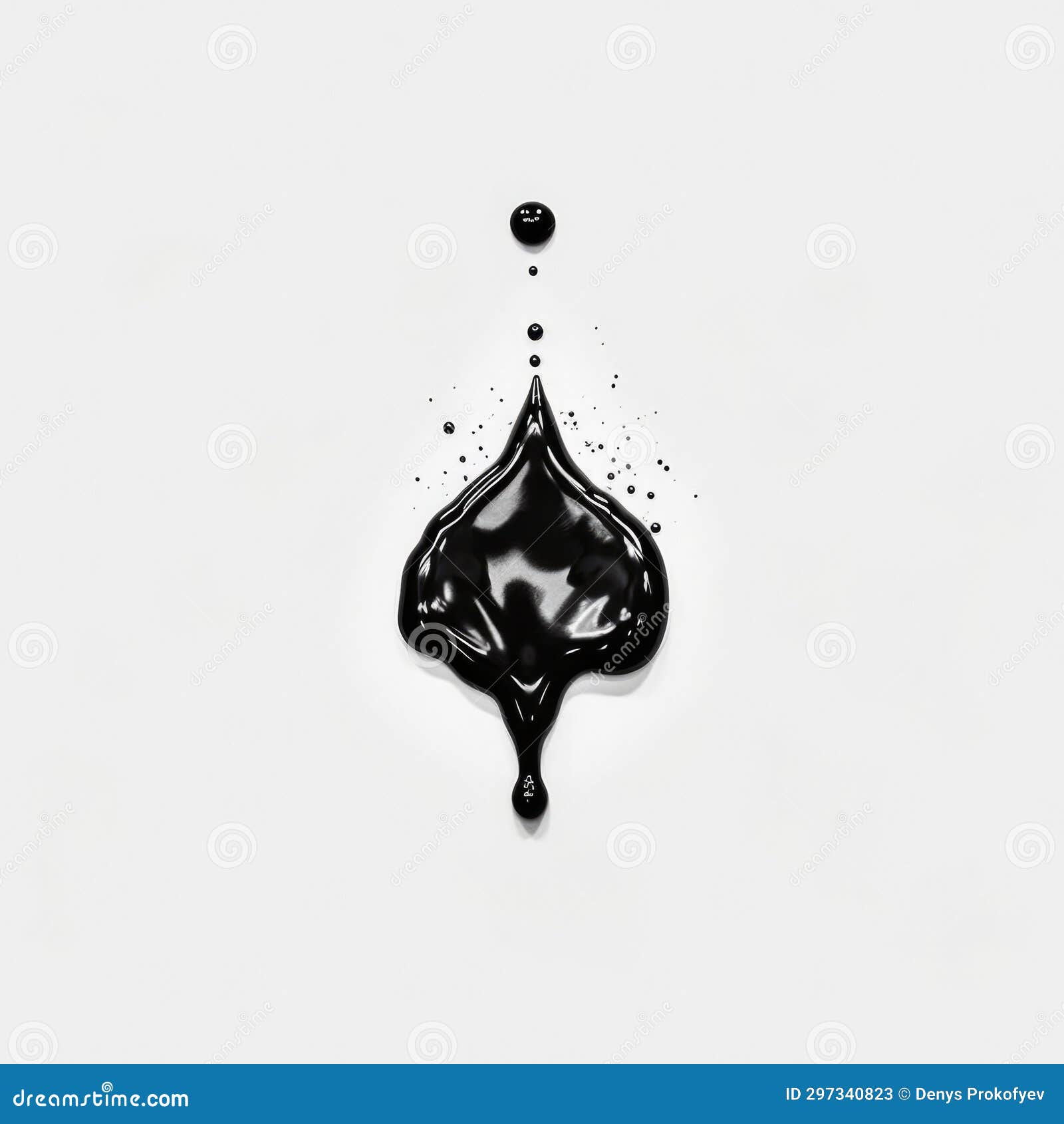 Black ink drop on white stock image. Image of drip, dirty - 297340823