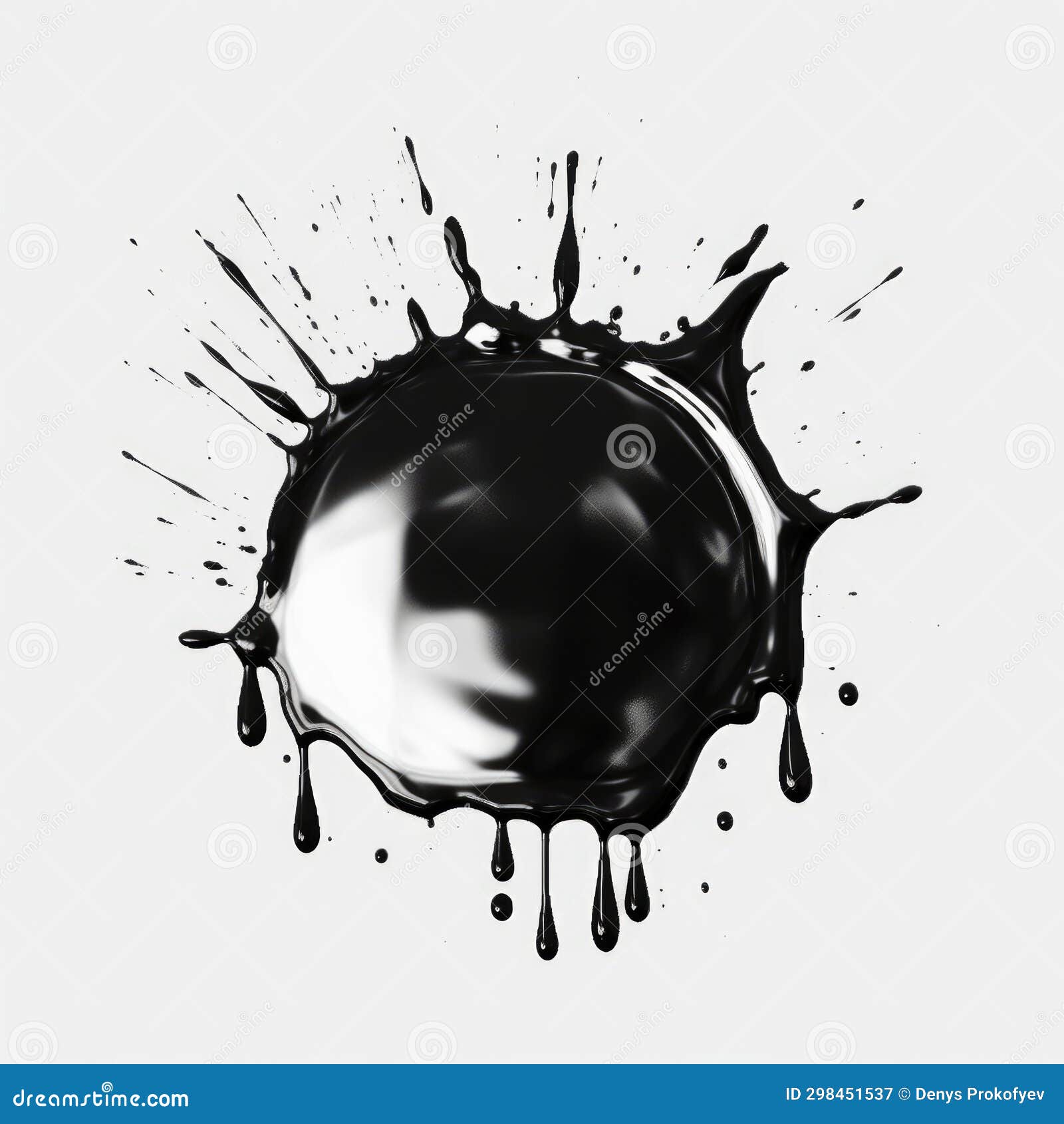 Black ink drop on white stock illustration. Illustration of dripped ...