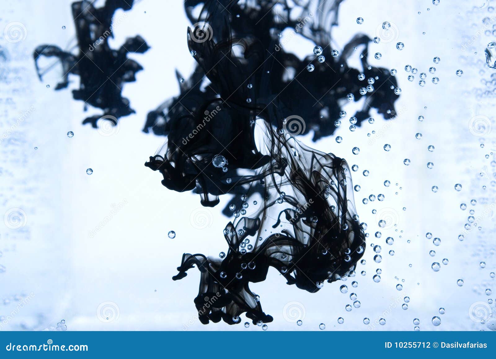 Black Ink drops stock photo. Image of smoke, floating - 10255712