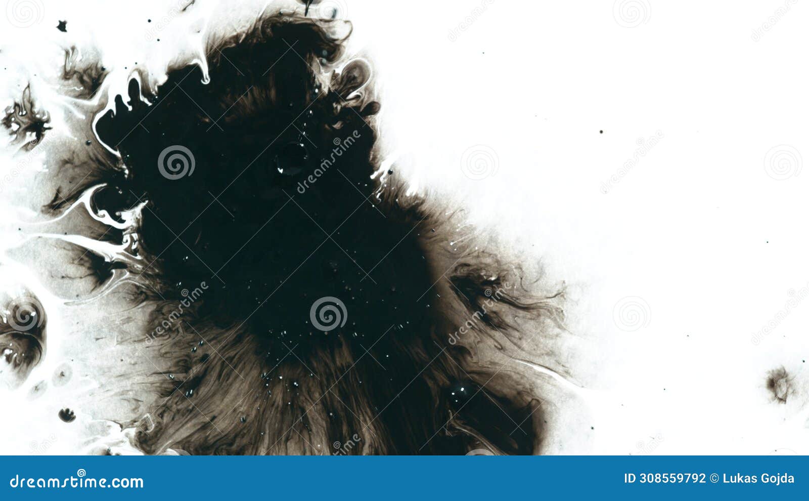 Black Ink Drops Isolated on White Background Stock Photo - Image of ...