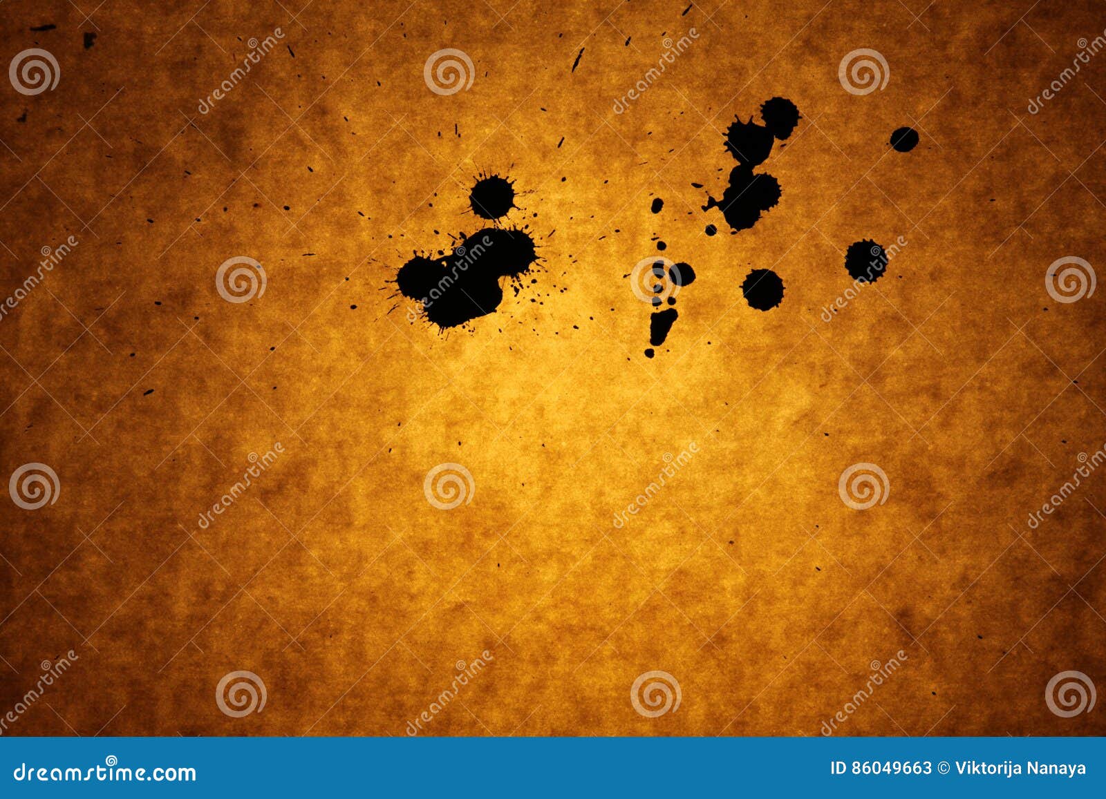 Black Ink Drops on Old Paper Stock Illustration - Illustration of ...