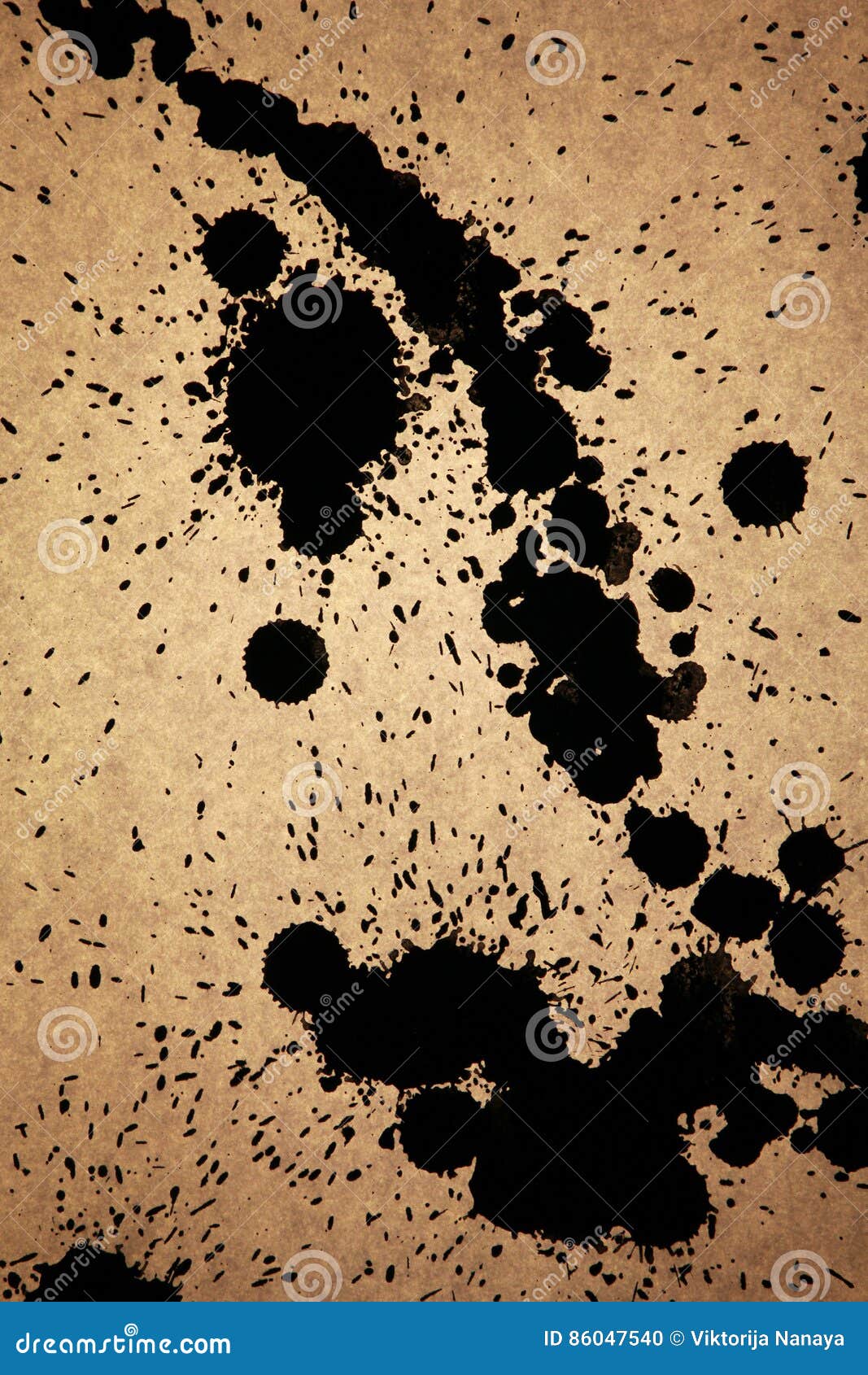 Black Ink Drops on Old Paper Stock Photo - Image of drawing, concept ...