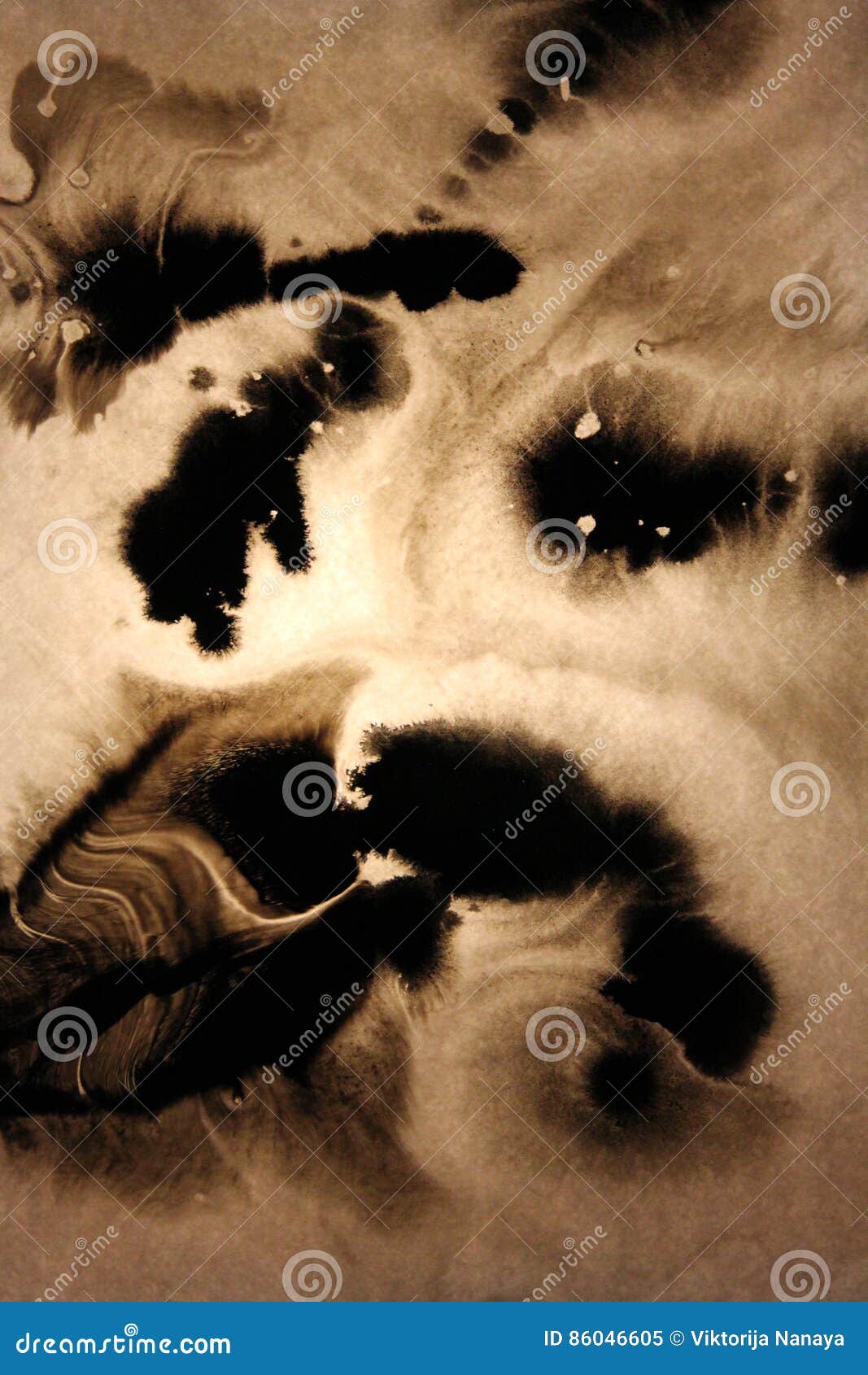 Black Ink Drops on Old Wet Paper Stock Image - Image of abstract, black ...