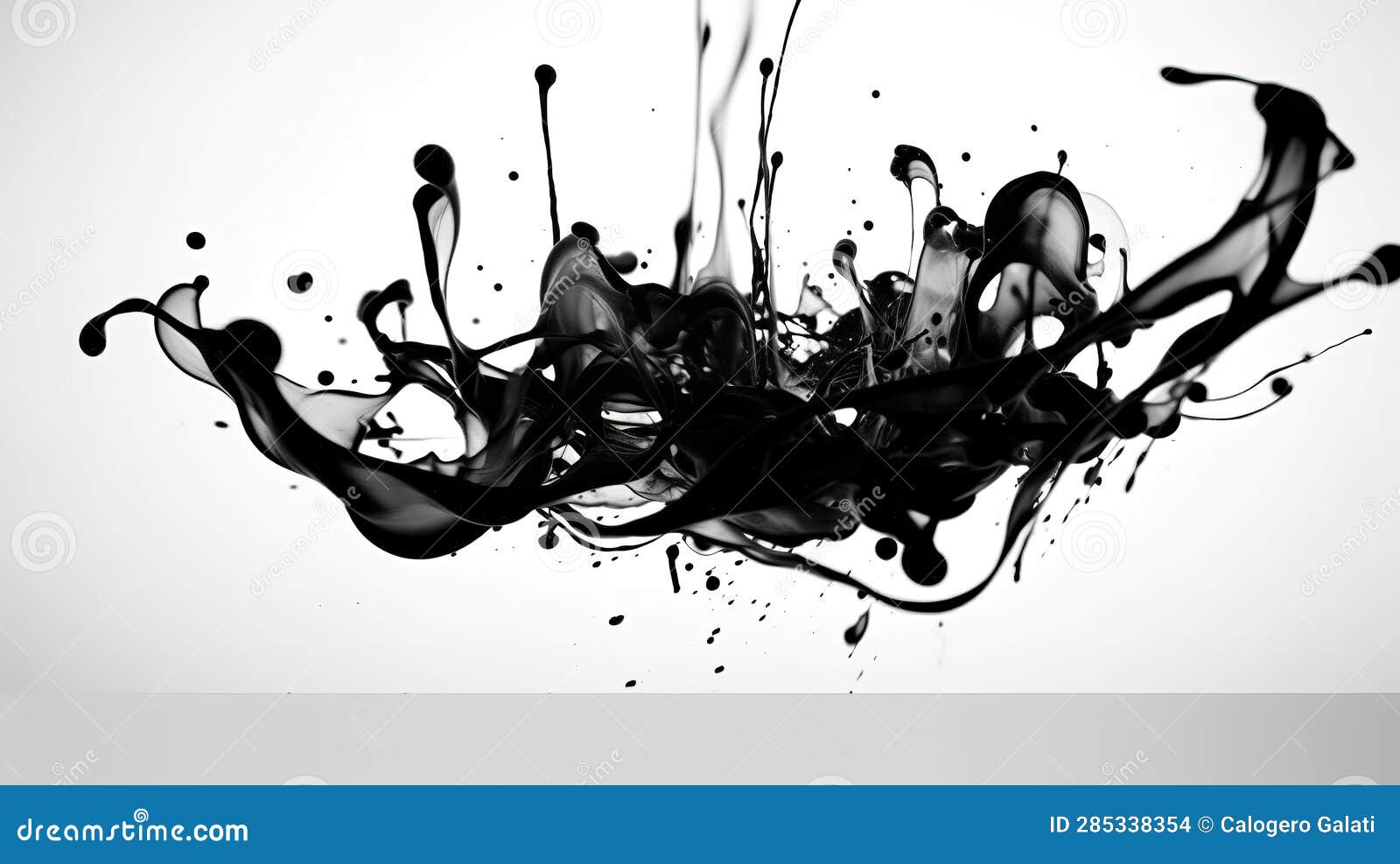 Black Ink Explosion Splash in Fall, Wallpaper Artwork, Ai Generated ...