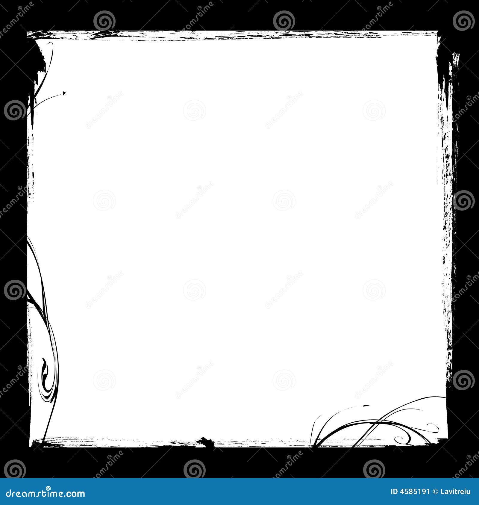 Black ink frame stock vector. Illustration of decoration - 4585191