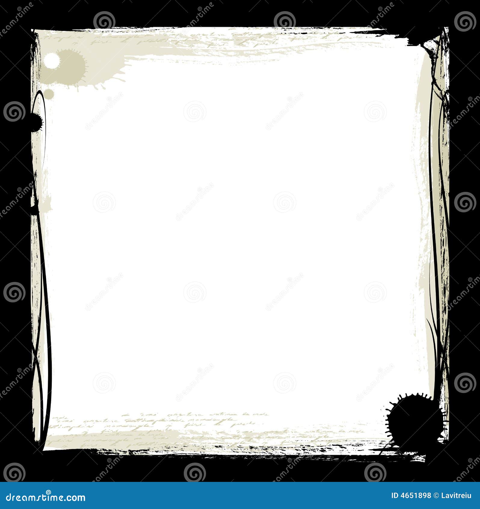 Black ink frame stock vector. Illustration of grungy, frame - 4651898