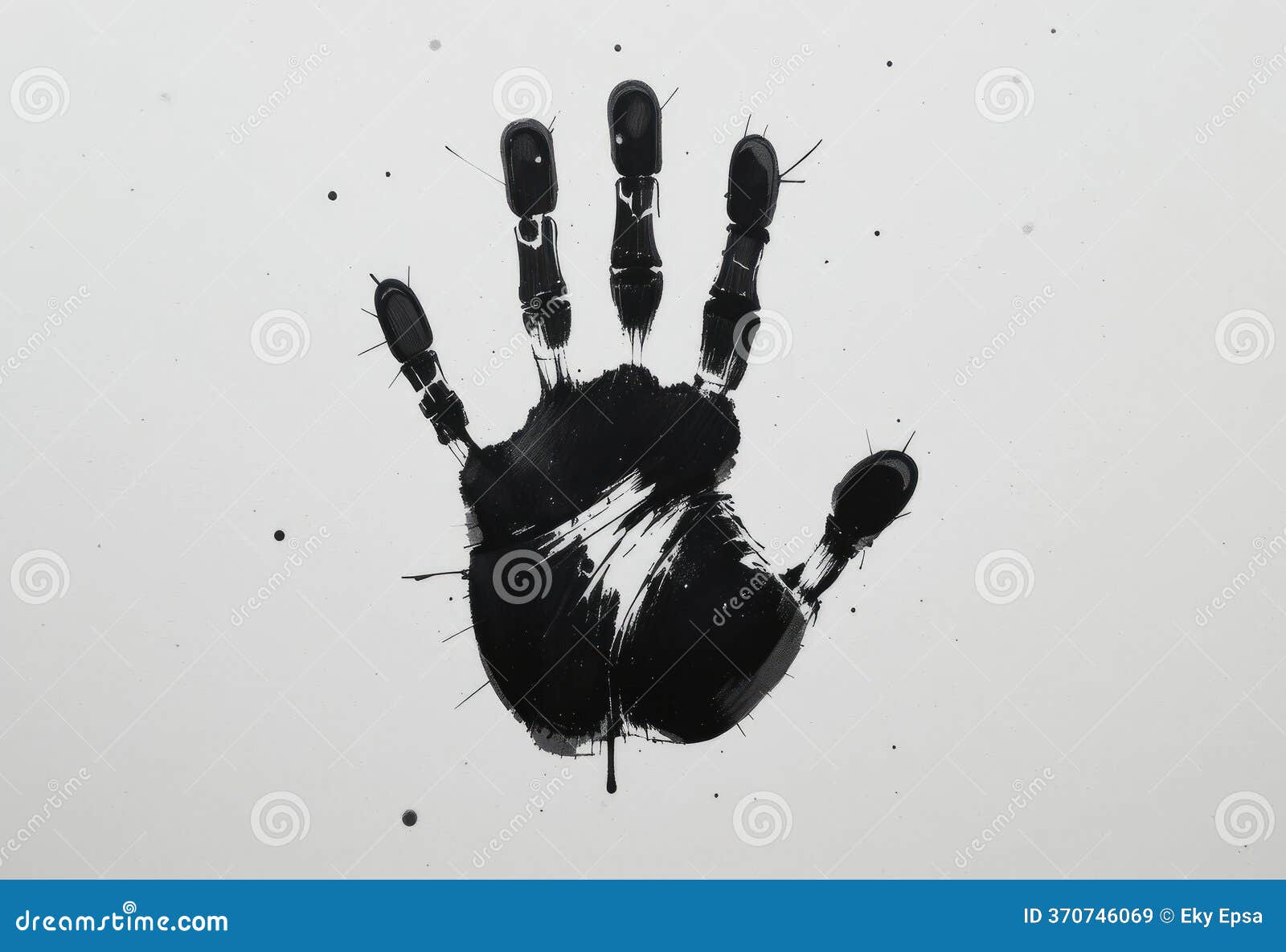 Dripping Handprint Icon Cartoon Vector | CartoonDealer.com #340623215