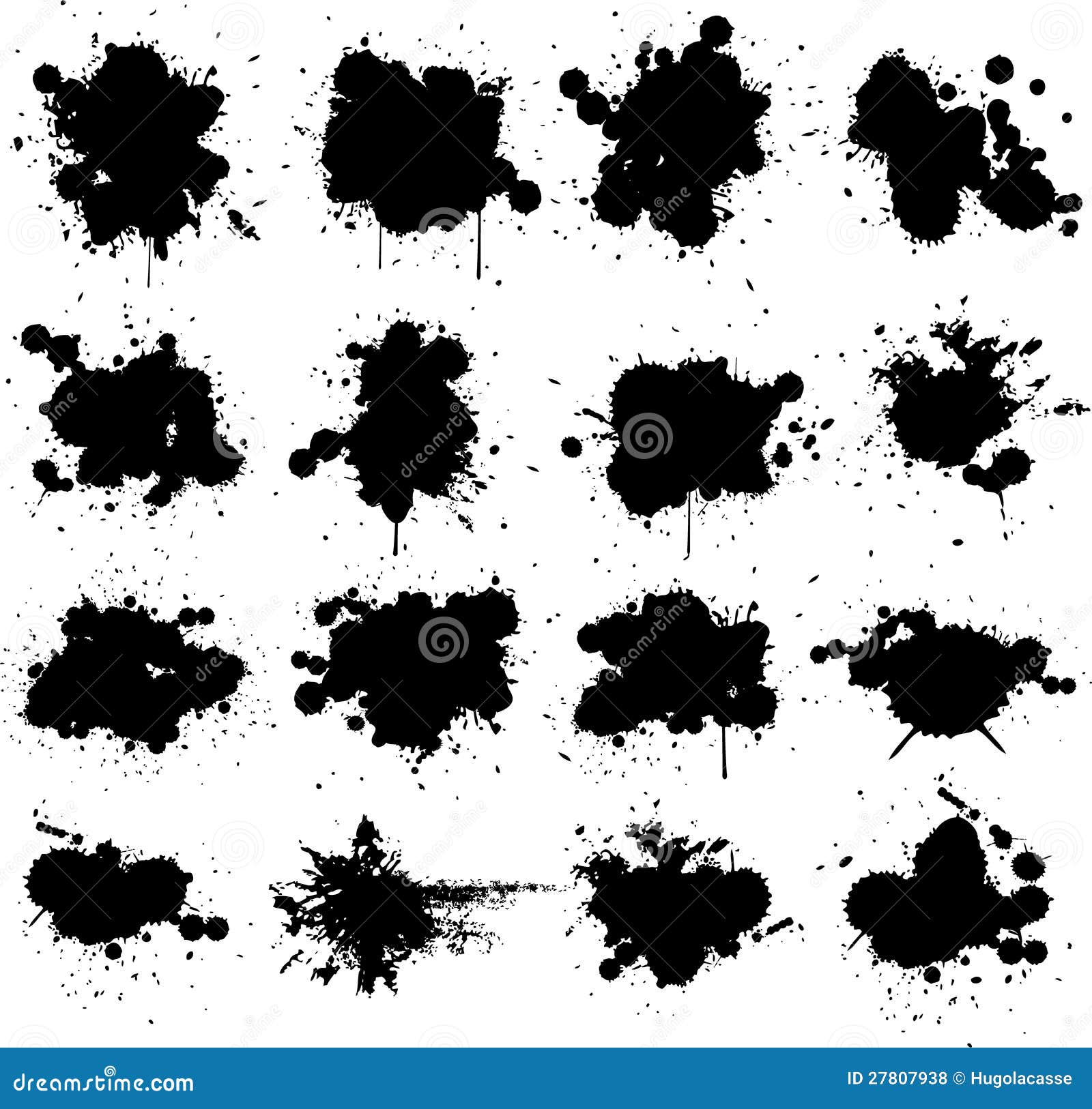 Black ink paint splat stock vector. Illustration of grunge - 27807938
