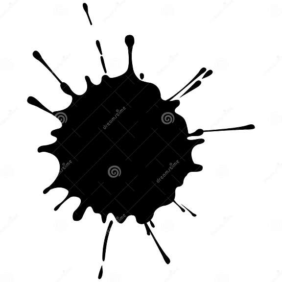 Black Ink Splash on a White Background Stock Vector - Illustration of ...