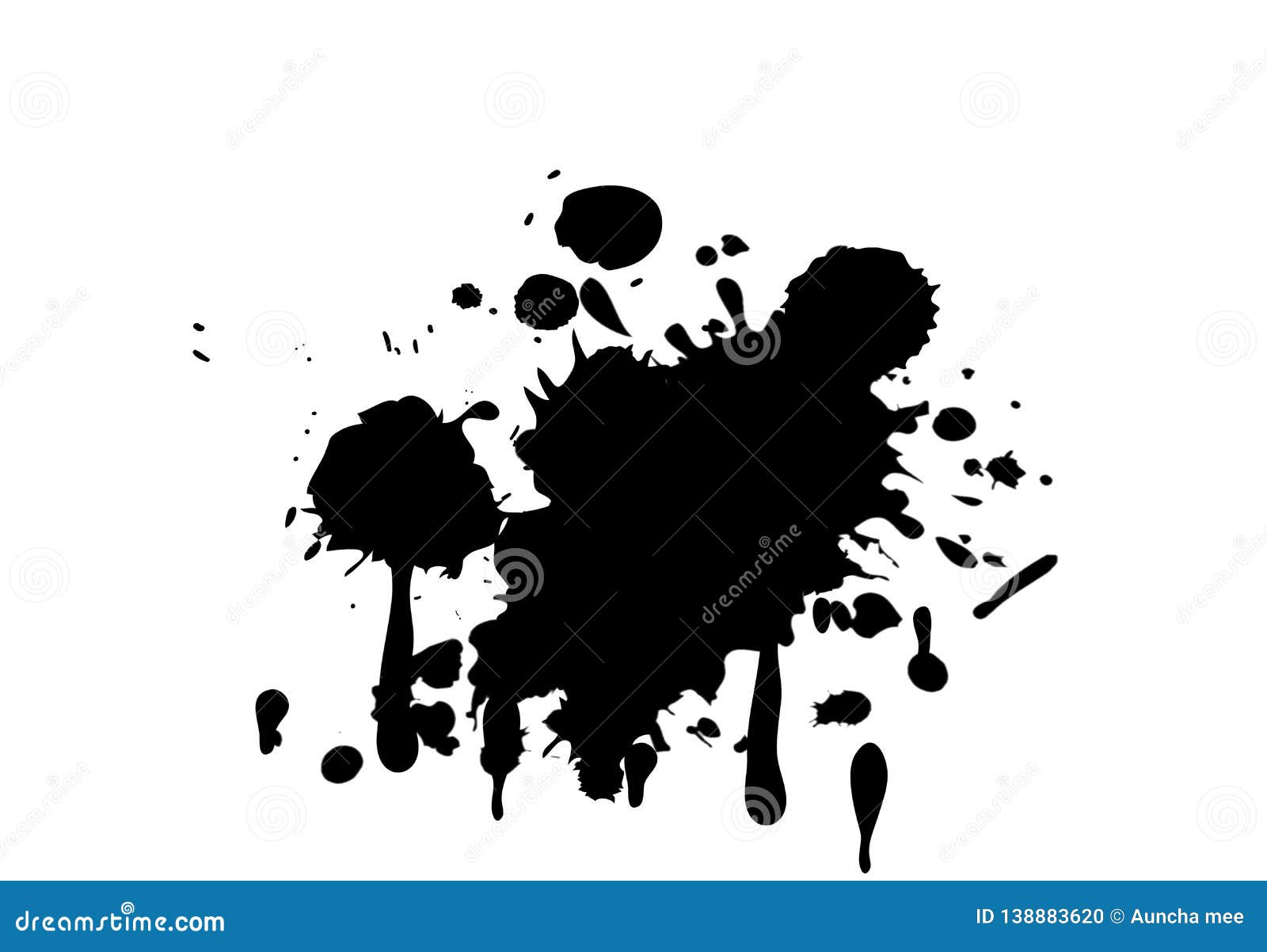 Black ink splashed stock illustration. Illustration of dirty - 138883620
