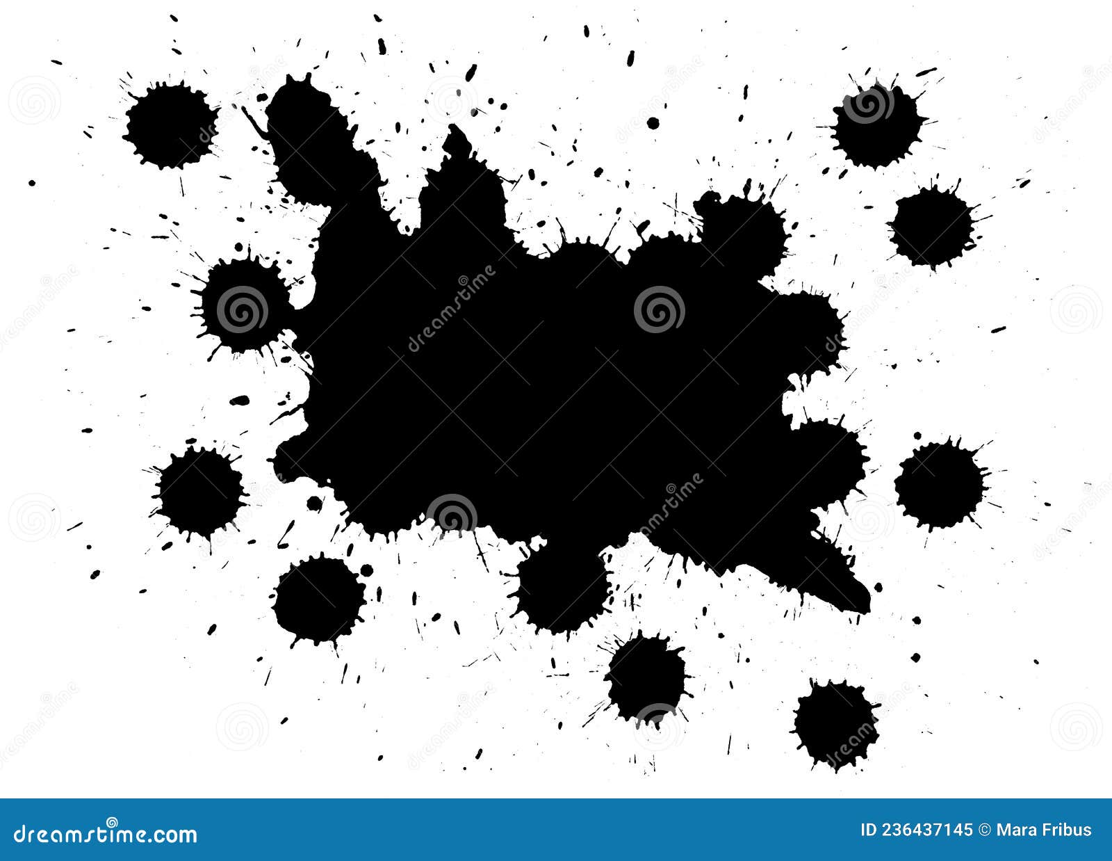 Black Ink Splatter Background Stock Illustration - Illustration of ...