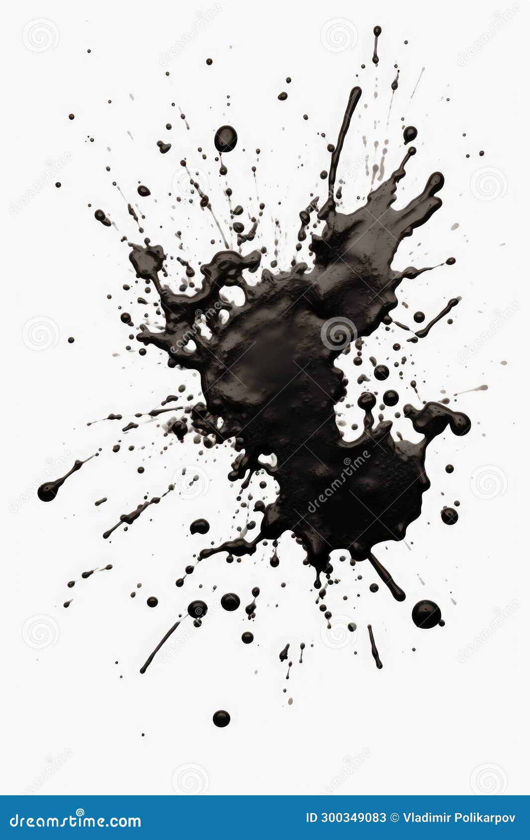 A Black Ink Splatter on a White Background. Perfect for Creating ...