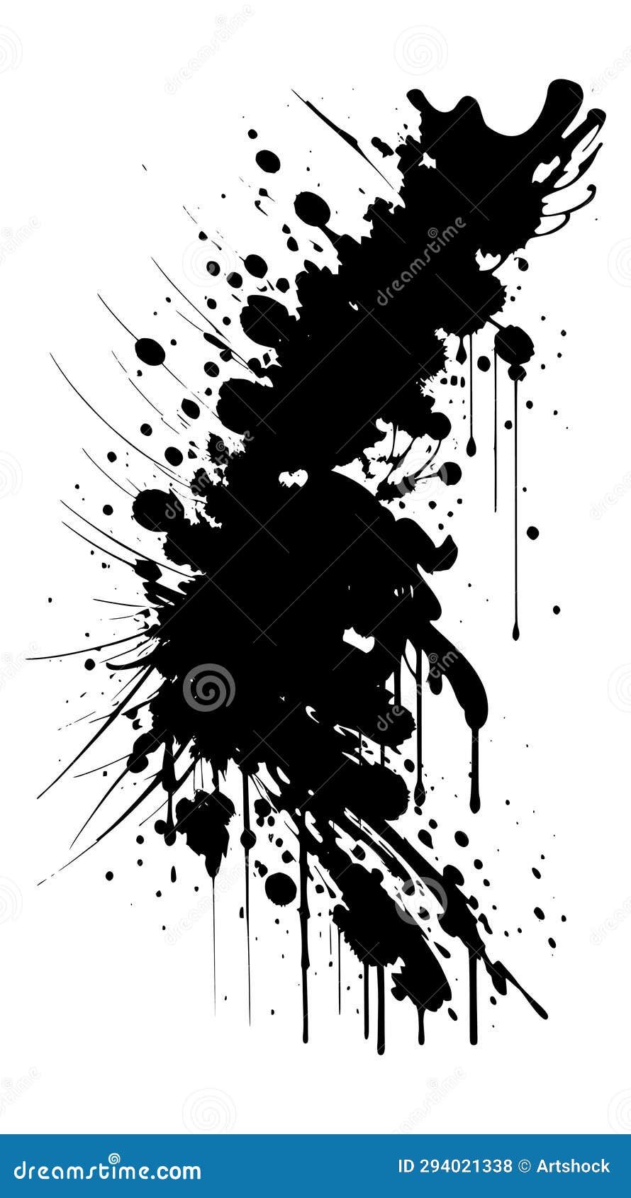 Black ink splatters stock illustration. Illustration of watercolor ...