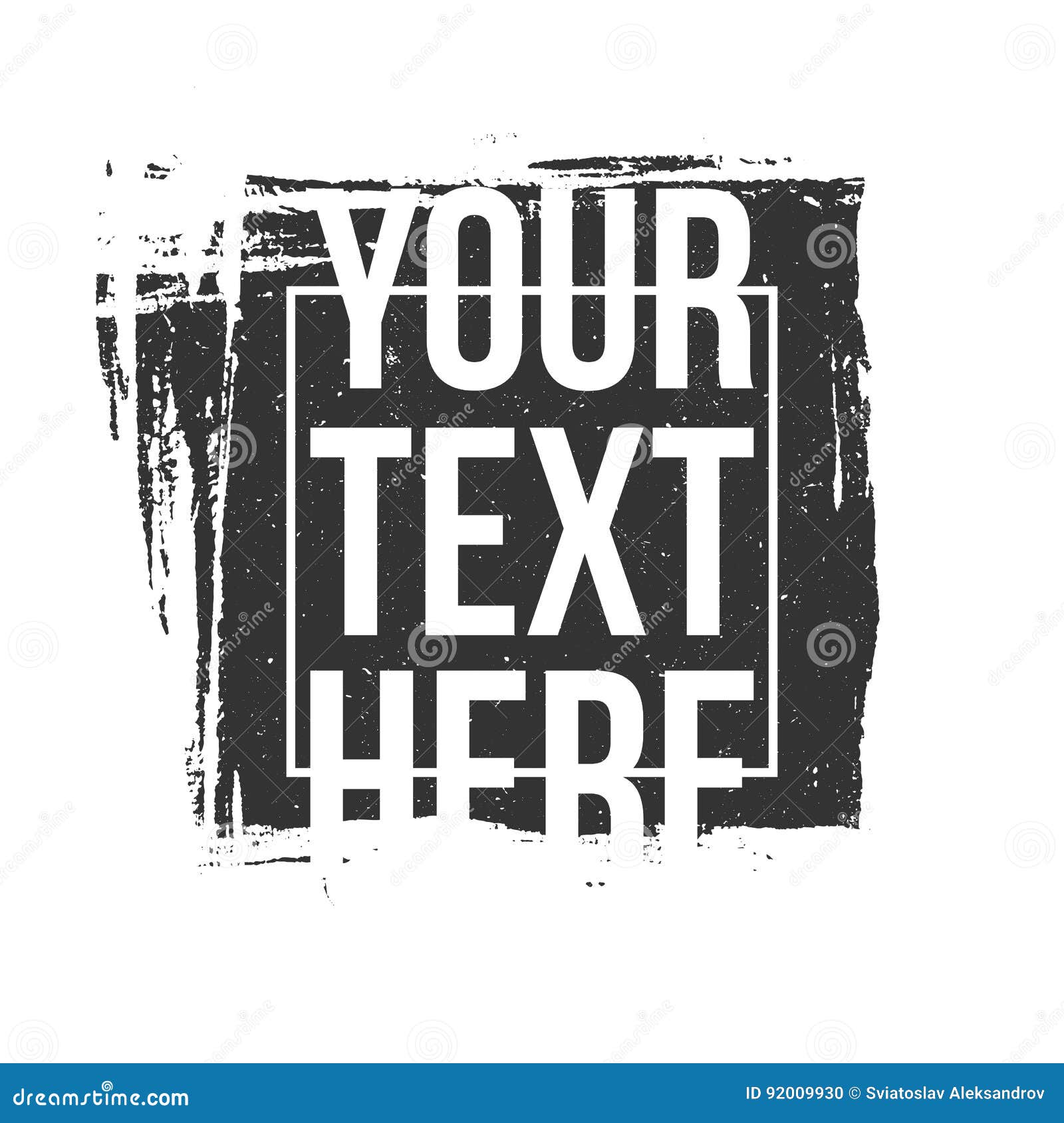 Black Ink Square Spot Template Stock Vector - Illustration of sign ...