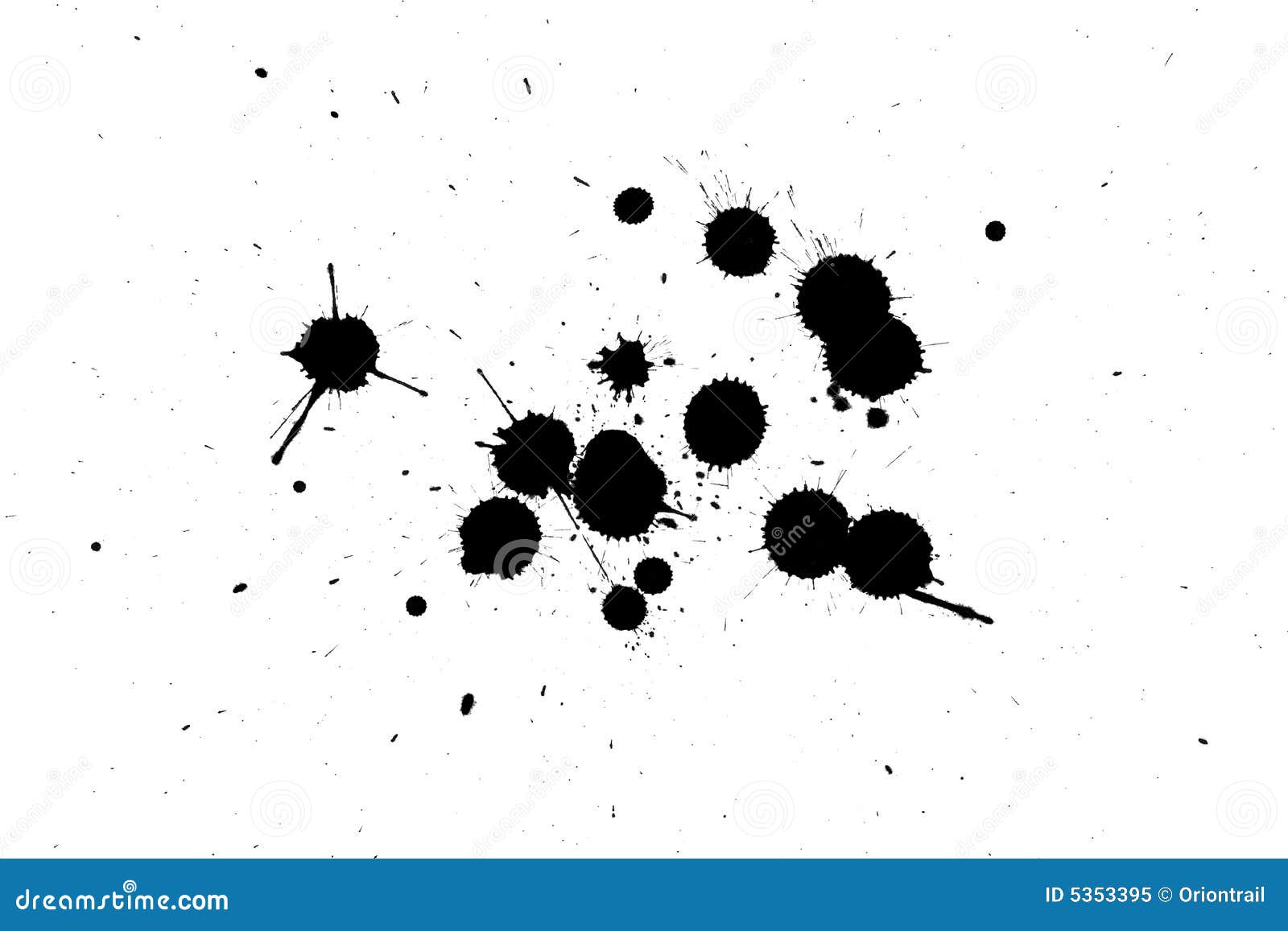 Black ink stains stock illustration. Illustration of stain - 5353395