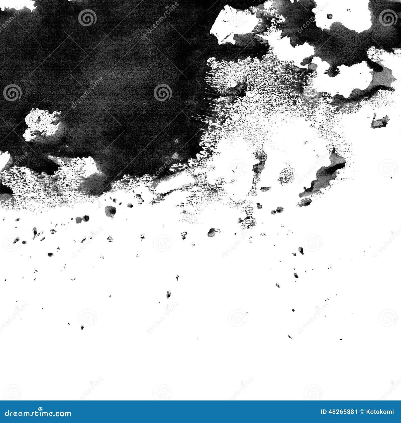 Black Ink Texture with Blobs and Splotches Stock Illustration ...
