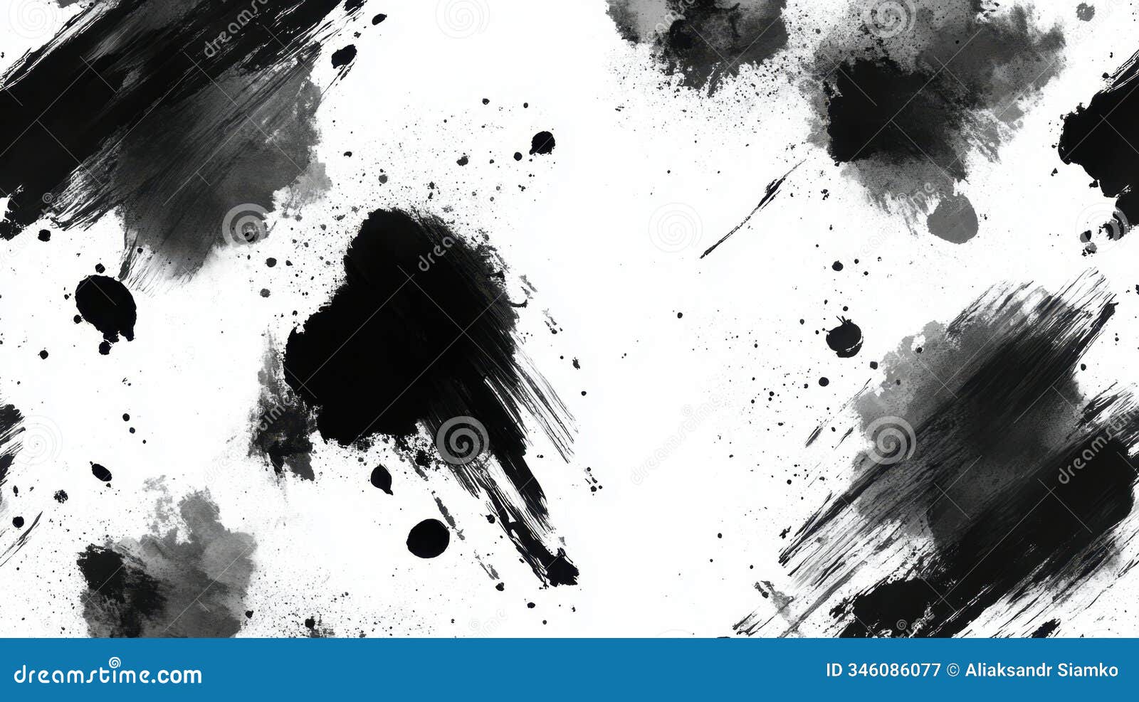 Black Ink Textures Repeating Pattern for Artistic Designs Stock ...
