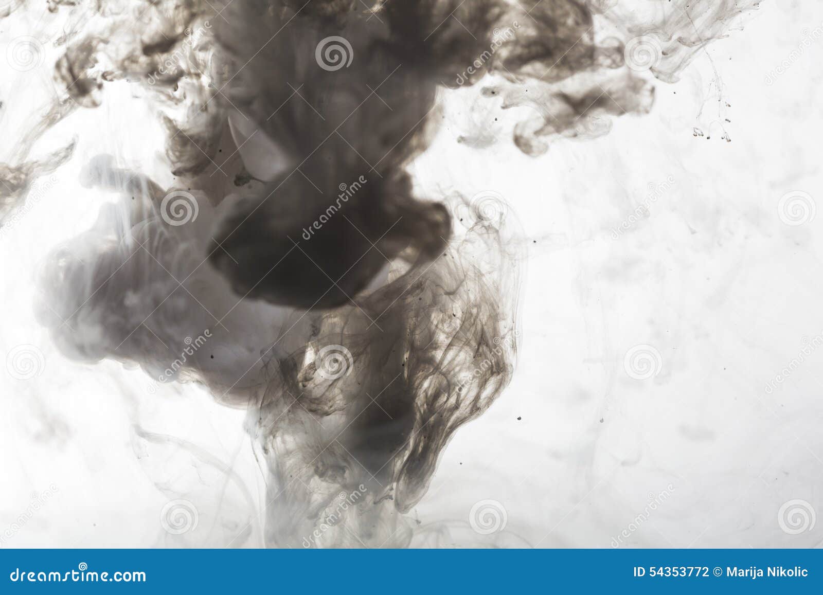 Black Ink in Water Abstract Background Stock Photo - Image of gray ...