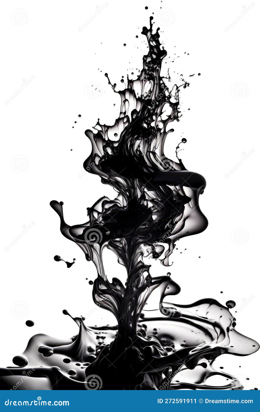 Black Ink in Water. Abstract Background Stock Image - Image of liquid ...