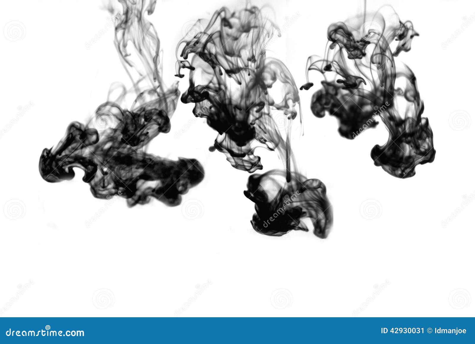 Black ink in water stock illustration. Illustration of smoke - 42930031