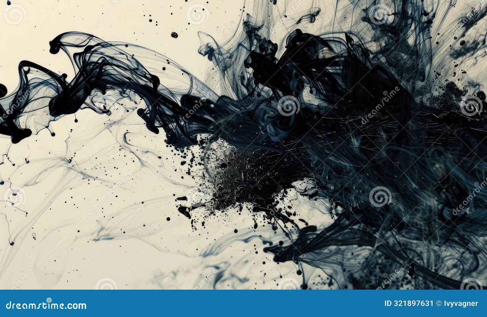 Black Ink on White Background Stock Image - Image of texture, graphic ...