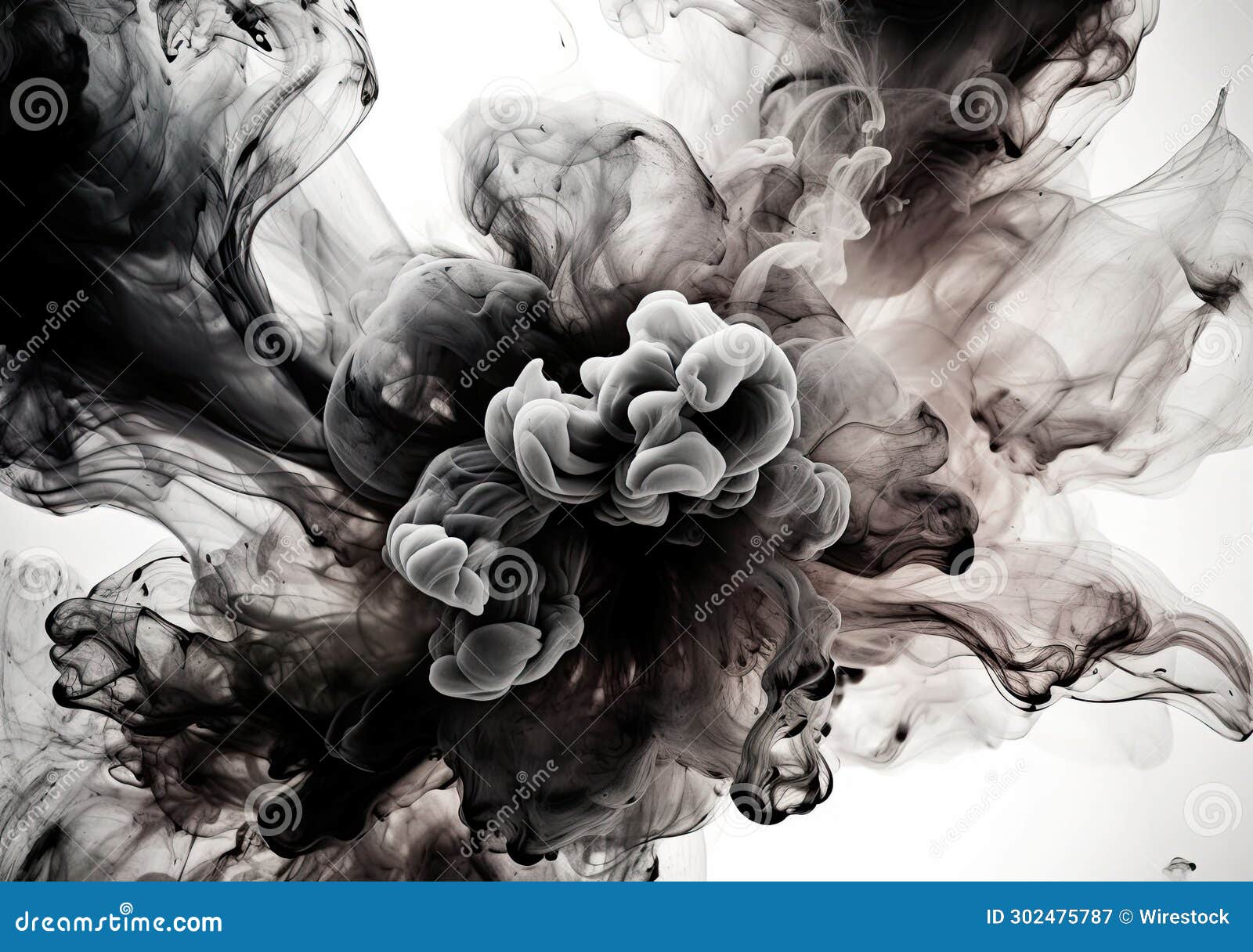 Black Inky Substance Dispersing in a Body of Water, Creating a ...