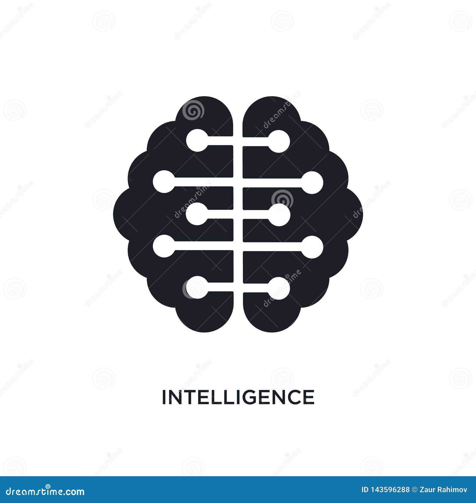 Black Intelligence Isolated Vector Icon. Simple Element Illustration ...