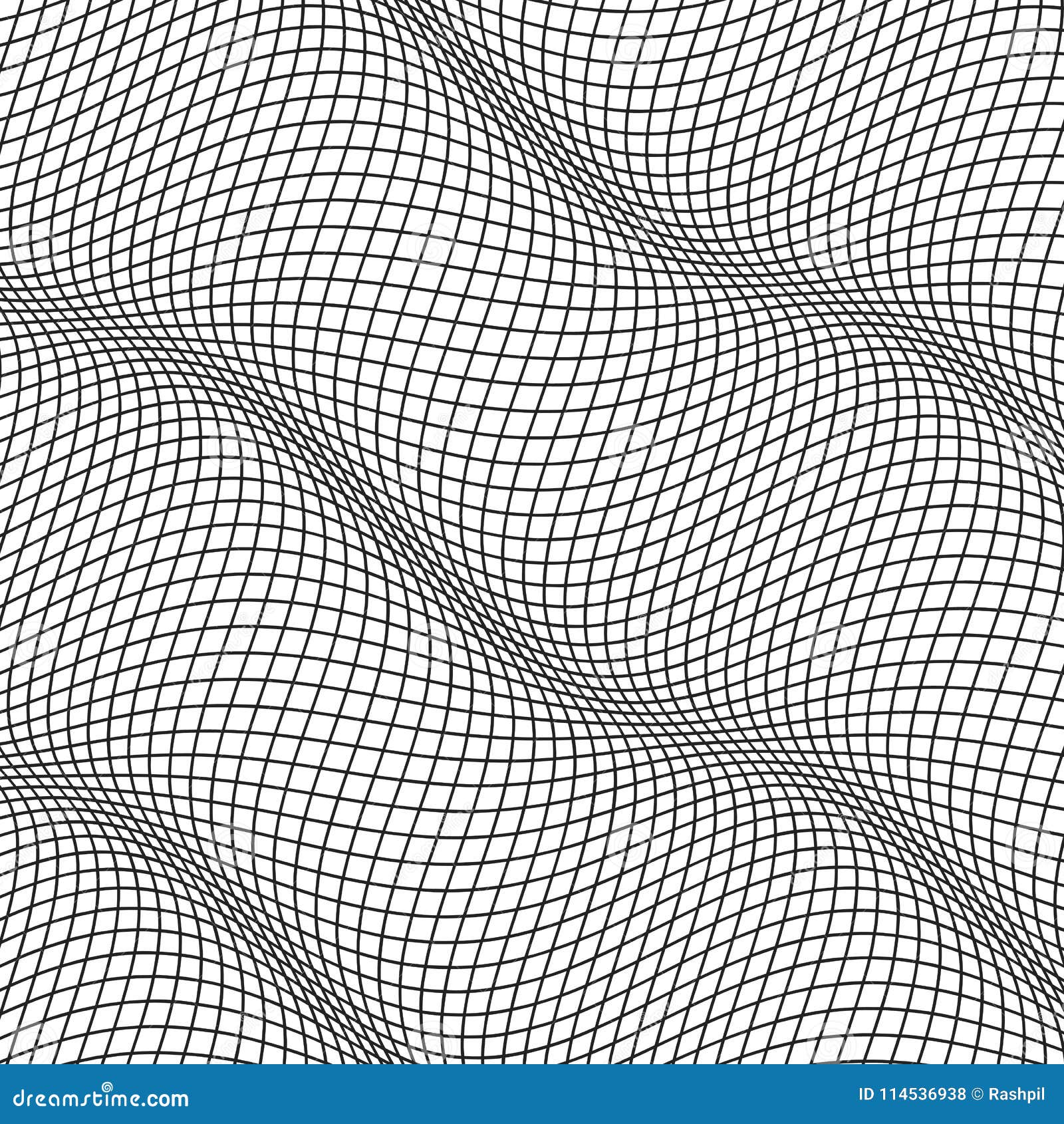 Black Intersected Wavy Lines that Makes a Grid Stock Illustration ...