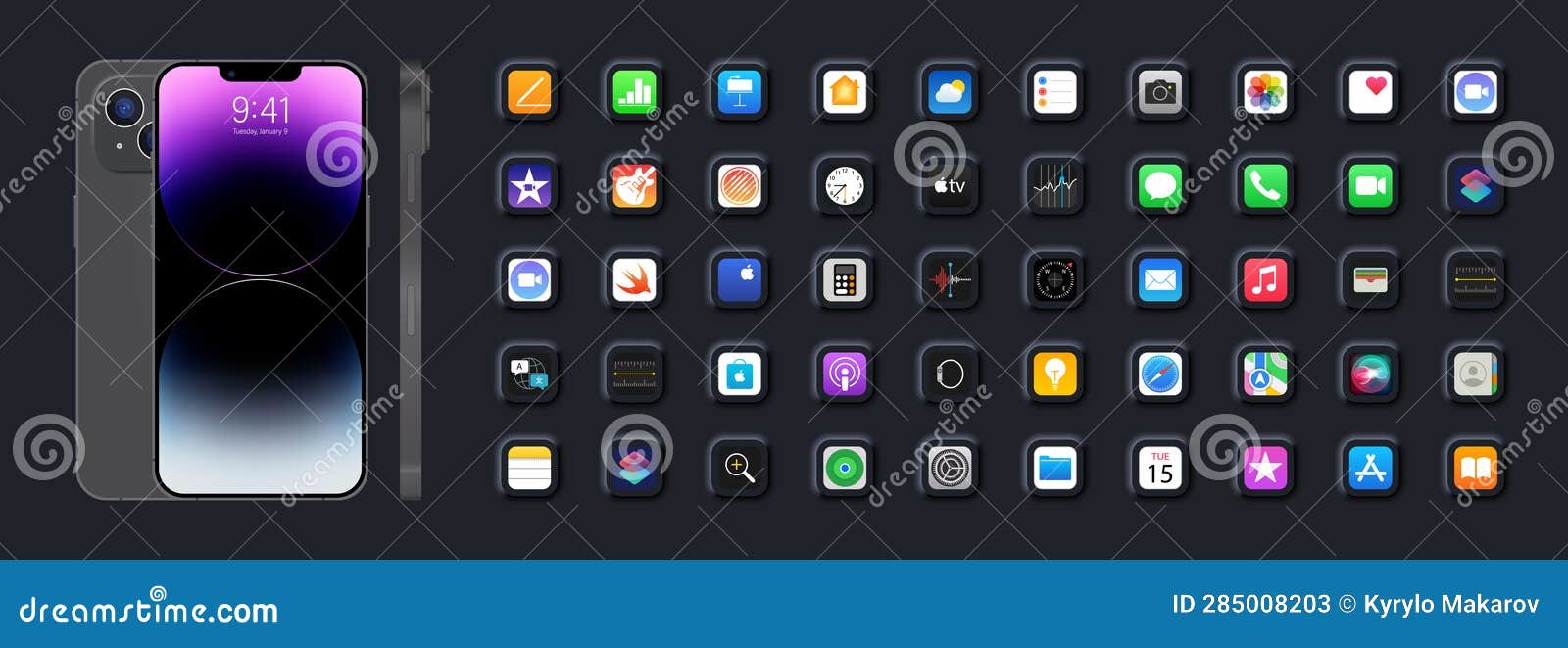 Black Iphone 15. Apple Mockup. Apple Interface. Apple Apps. Apple Logo ...