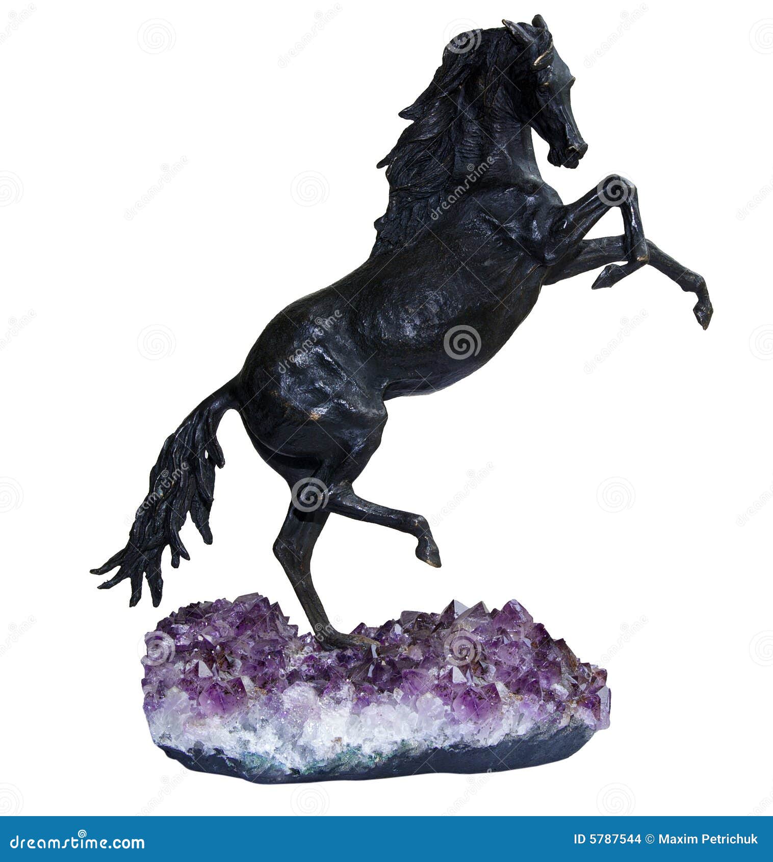 Black Iron Statue Of A Mythical Creature Centaur With A Glass Of Wine ...