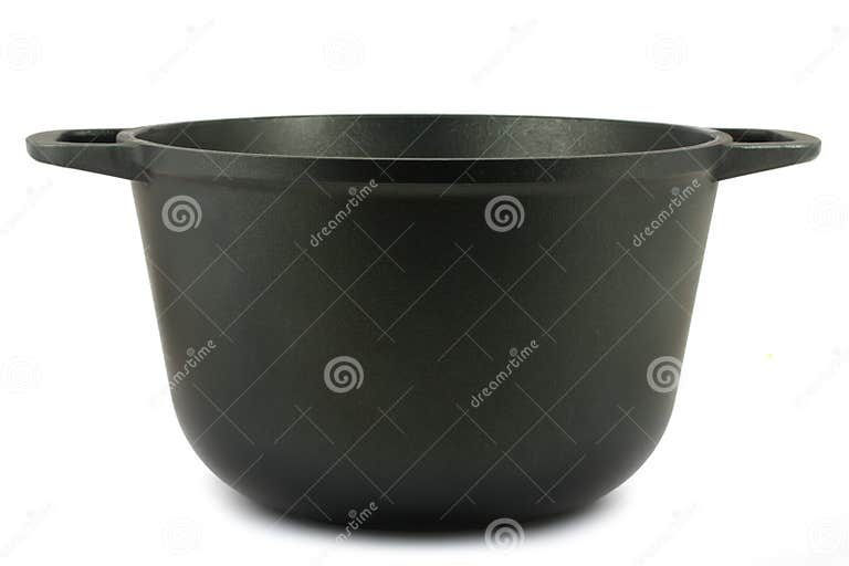 Black iron pot stock image. Image of heavy, cast, steel - 19643687
