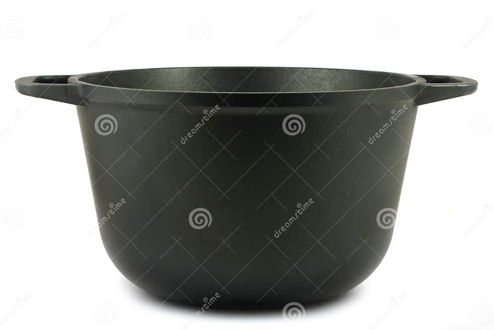Black iron pot stock image. Image of heavy, cast, steel - 19643687