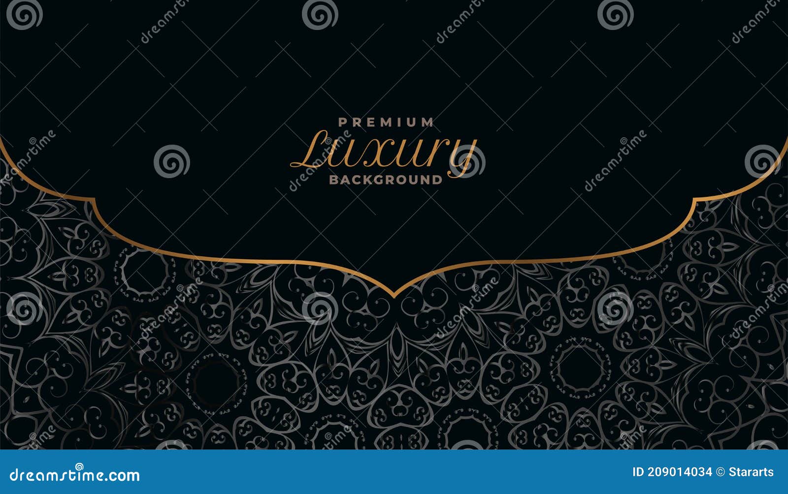 Black Islamic Frame Border Design Template Cartoon Vector ...