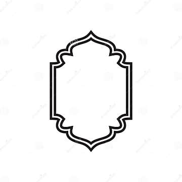 Black Islamic Frame Border Design Template Stock Vector - Illustration ...