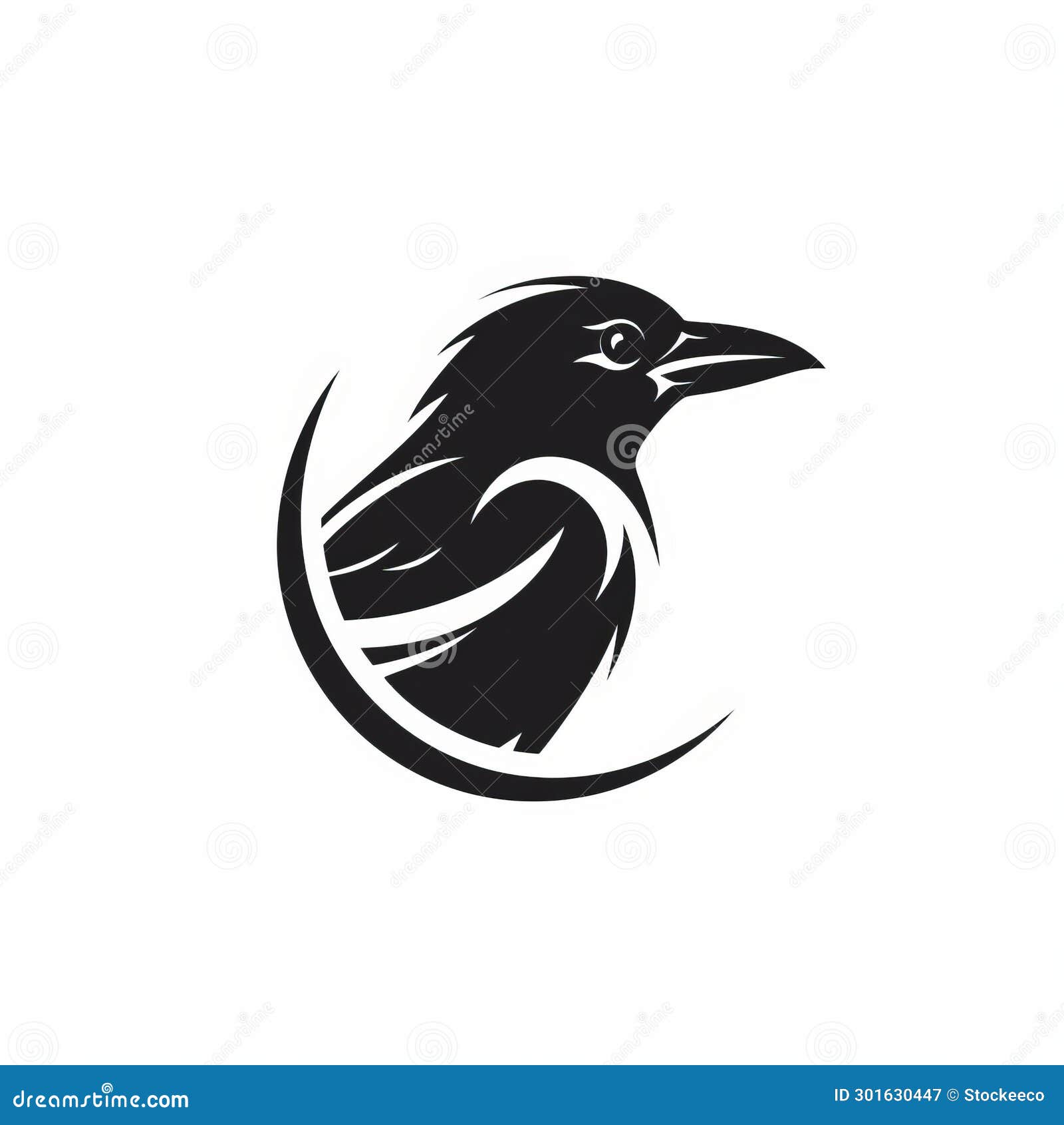 Elegant Crow Logo with Expressive Character Designs Stock Illustration ...