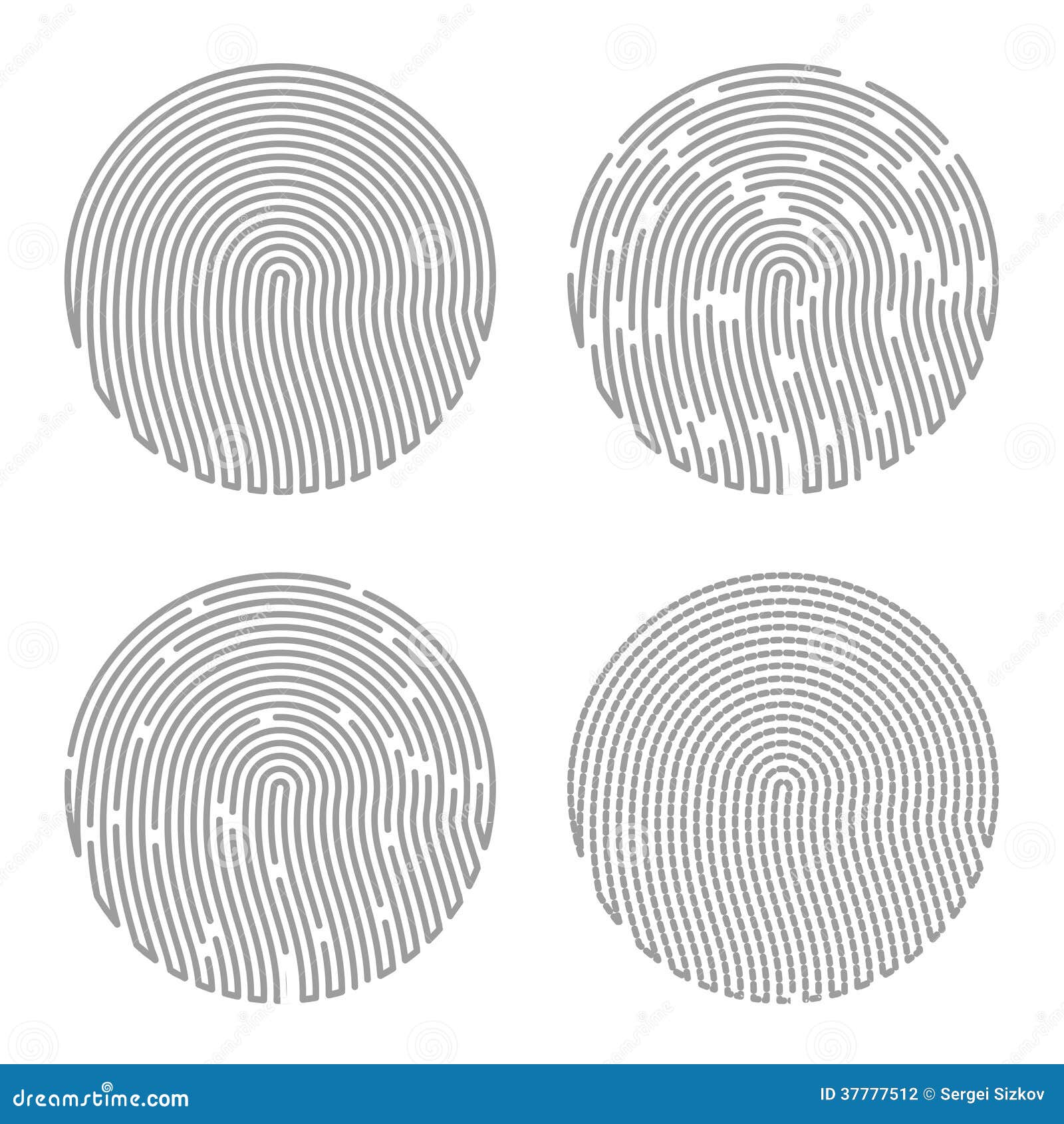 Isolated Fingerprint Or Thumbprint Circle Cartoon Vector ...